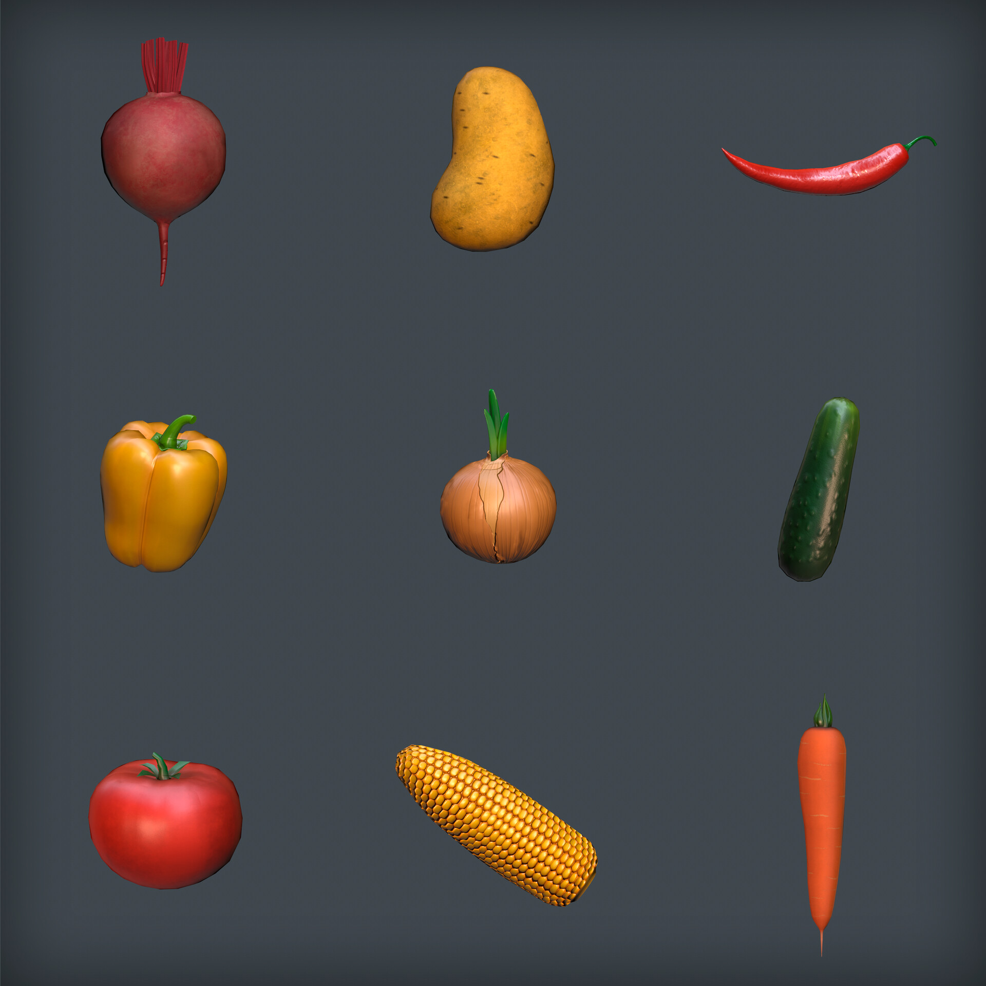ArtStation - Stylized vegetables