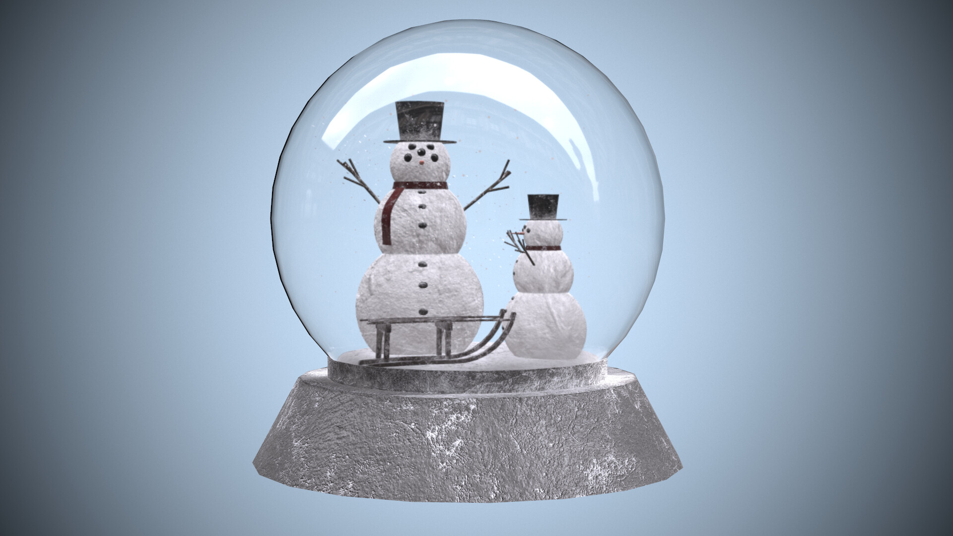 ArtStation - A "Totally Normal" Snowglobe