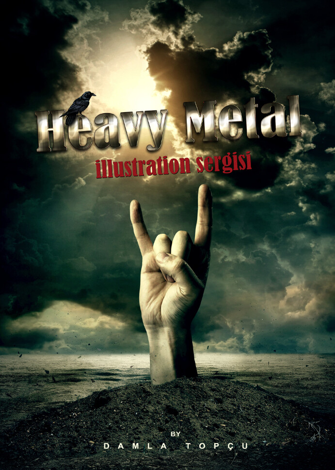 ArtStation - Heavy Metal Illustration Exhibition Poster Design by Damla ...