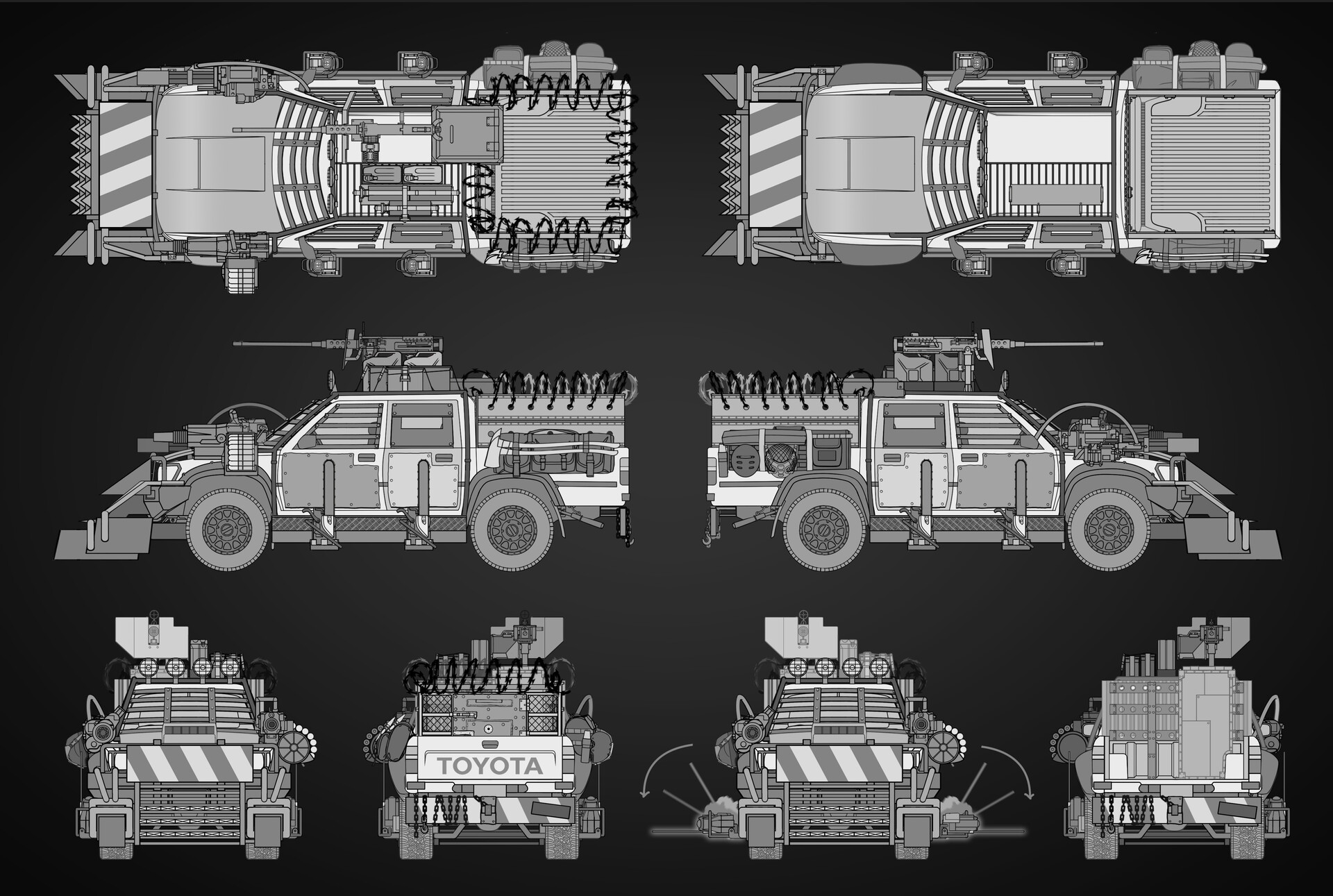 Ross Veebel - Zombie Survival Truck- Toyota Hilux 1994