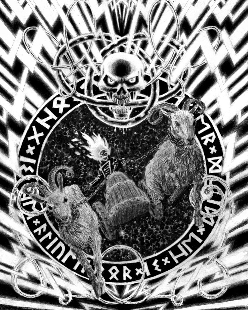 ArtStation - Ghost Rider (on Thor's chariot)