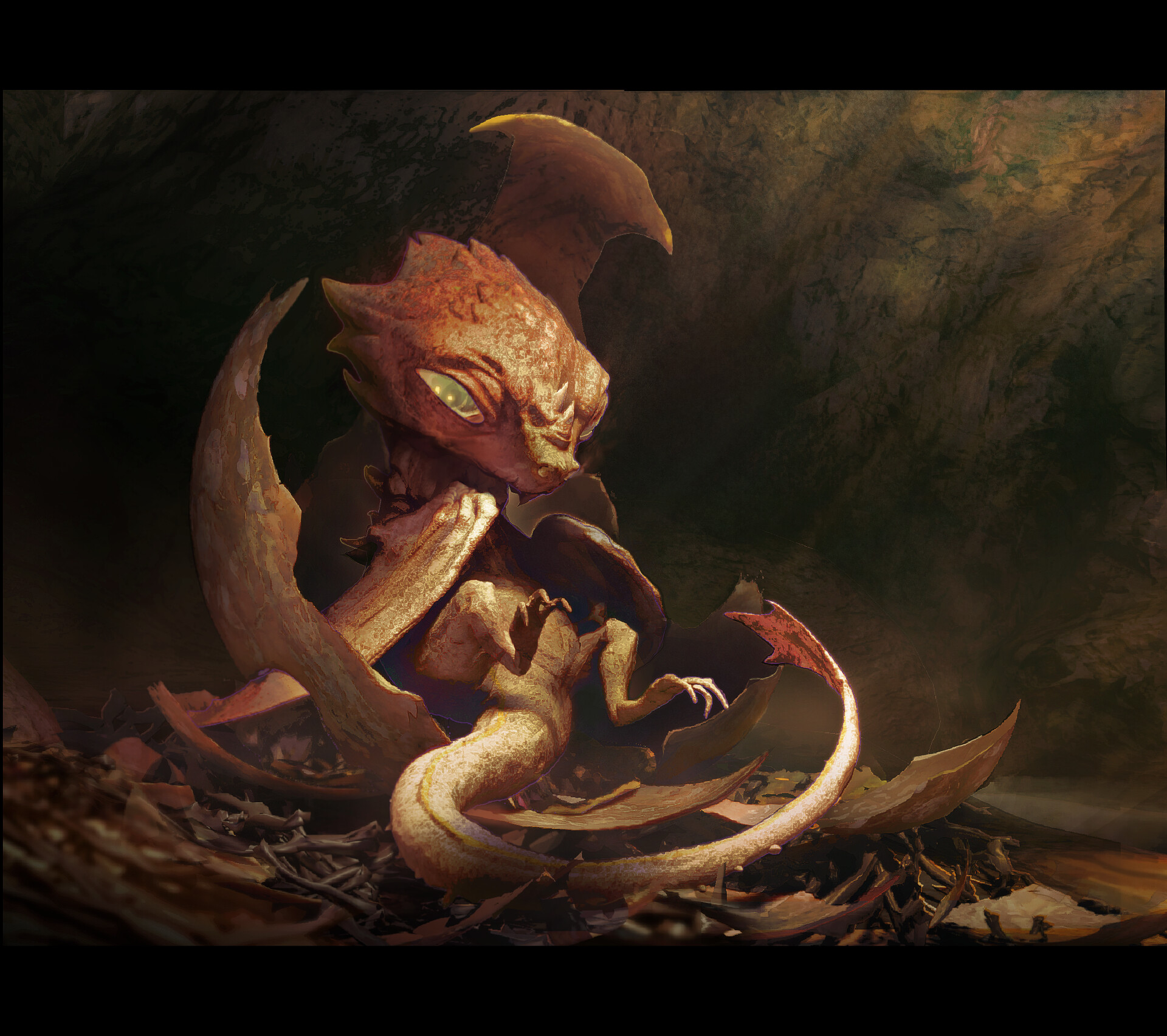 ArtStation - Dragon Whelp - MTG Redesign
