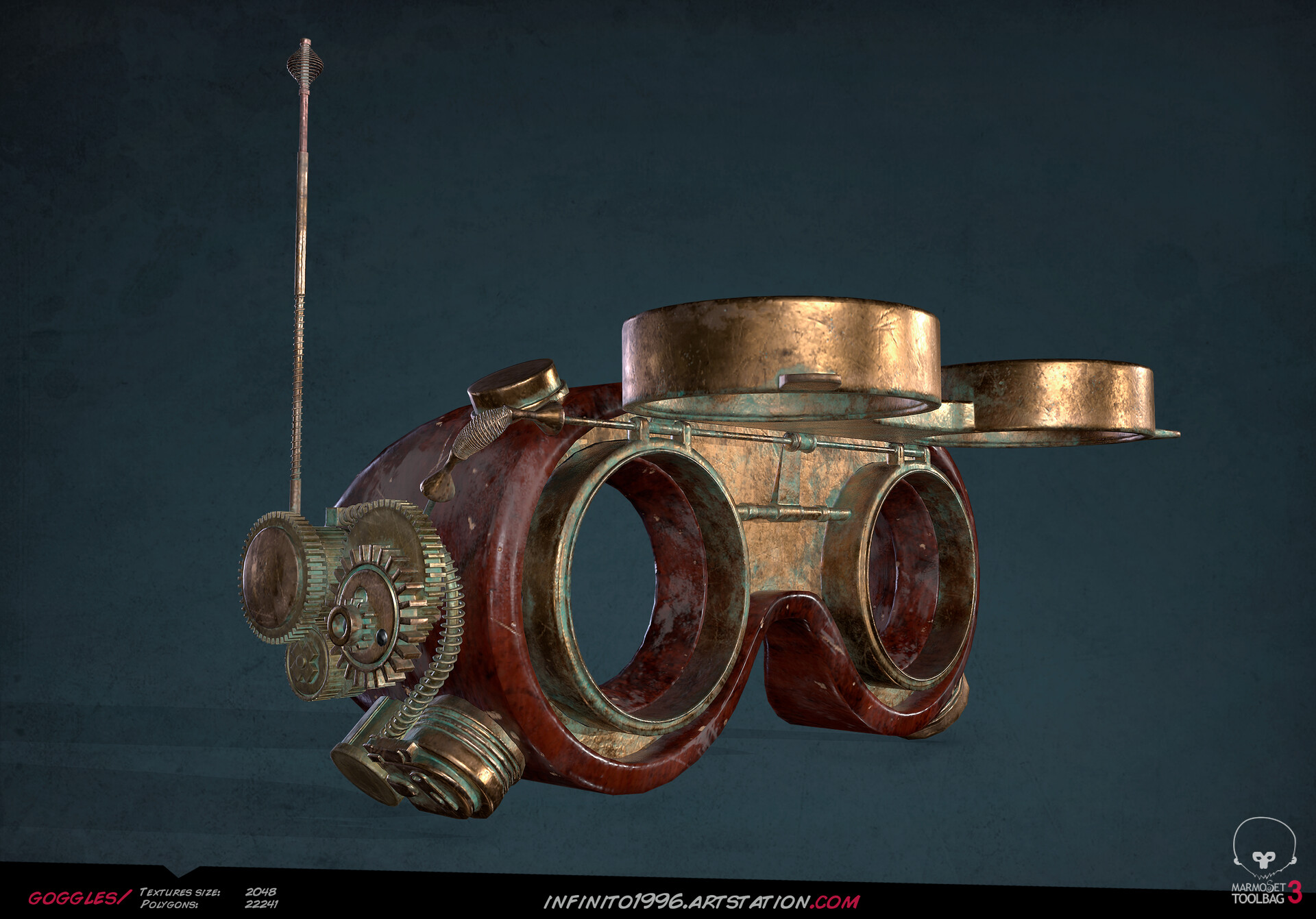 steampunk goggles drawing reference