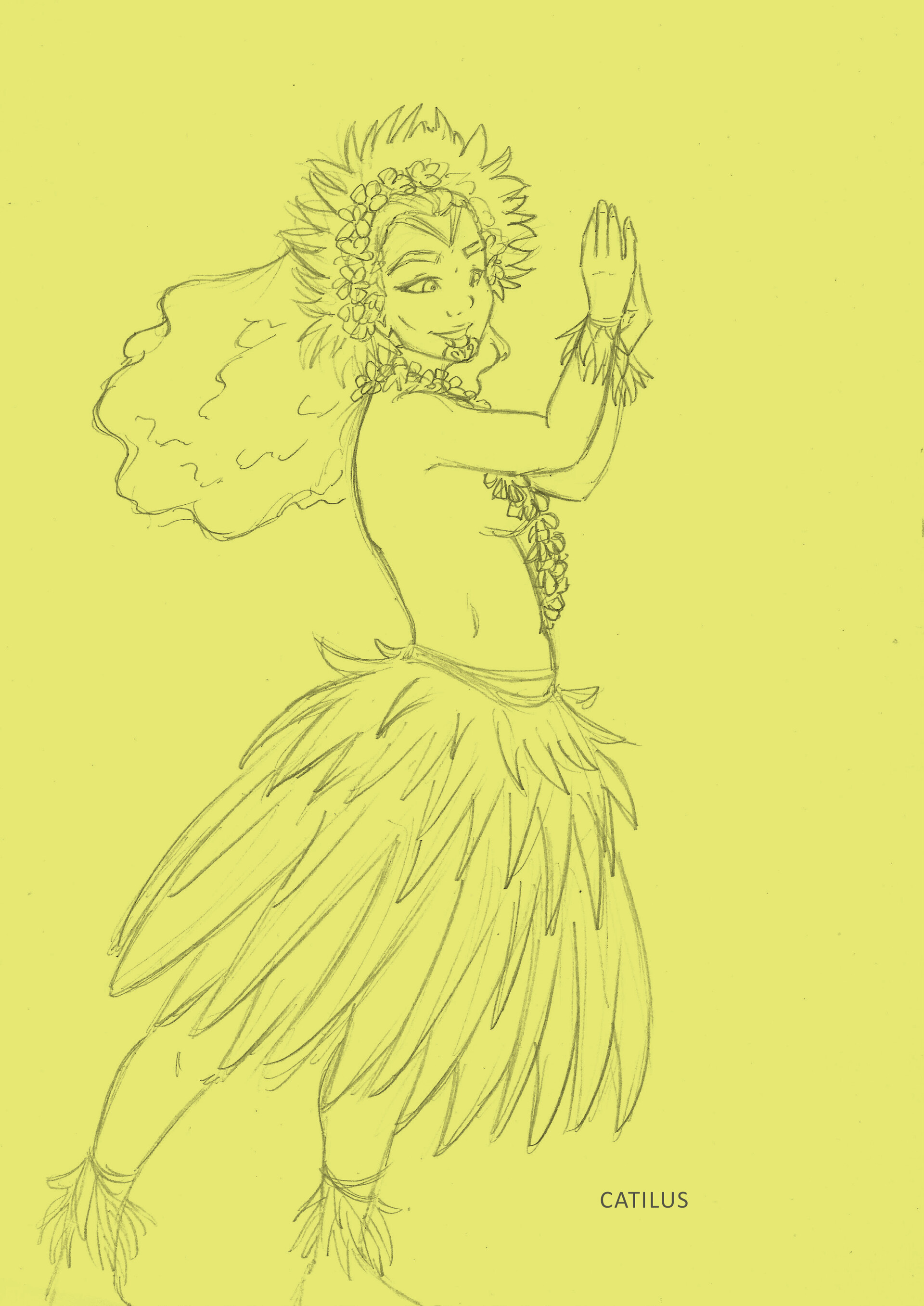 ArtStation - Huata of the Waves, Human Druid of the Sea, Dancing