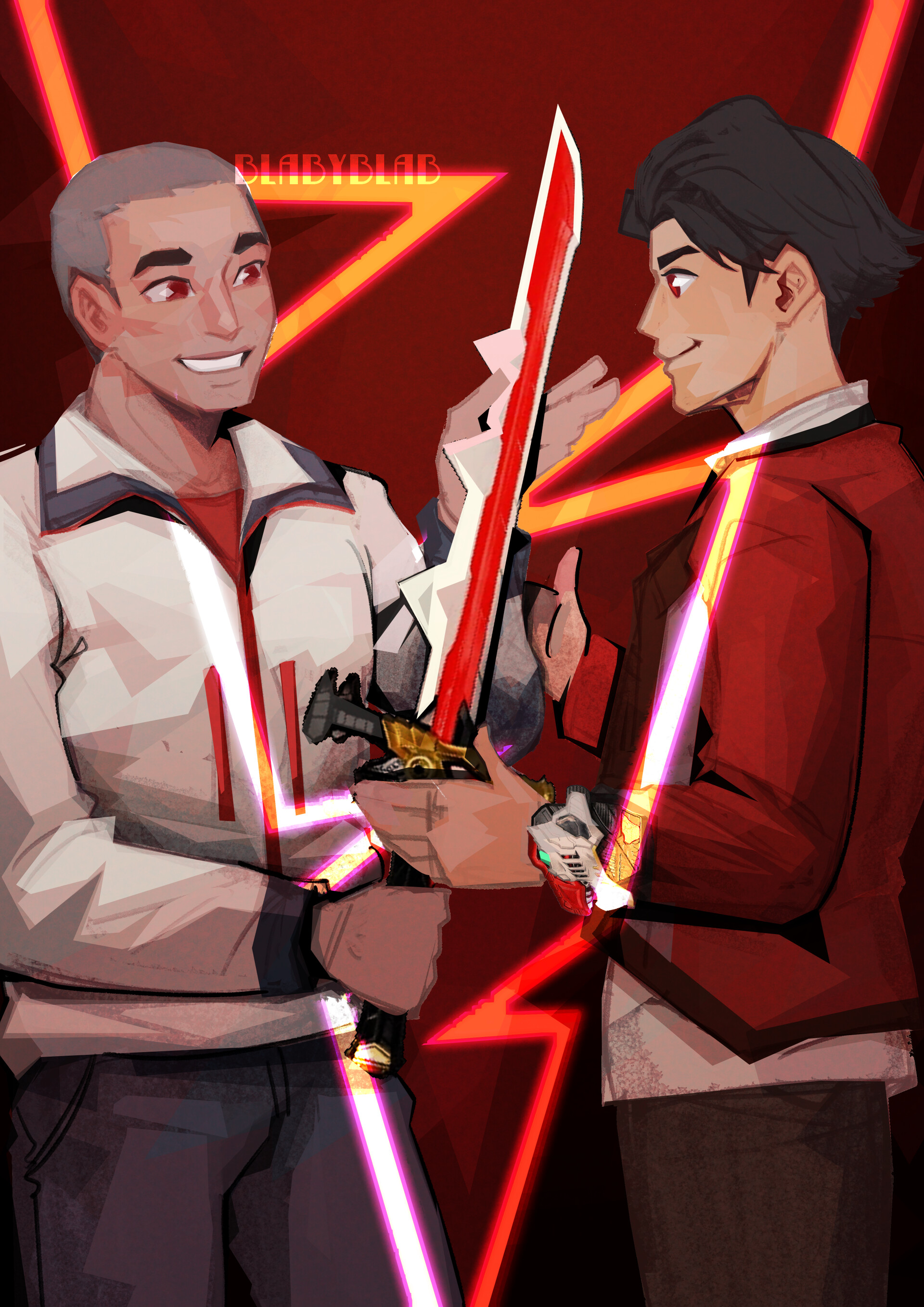 ArtStation - Passing on (Power Ranger x Super Sentai)