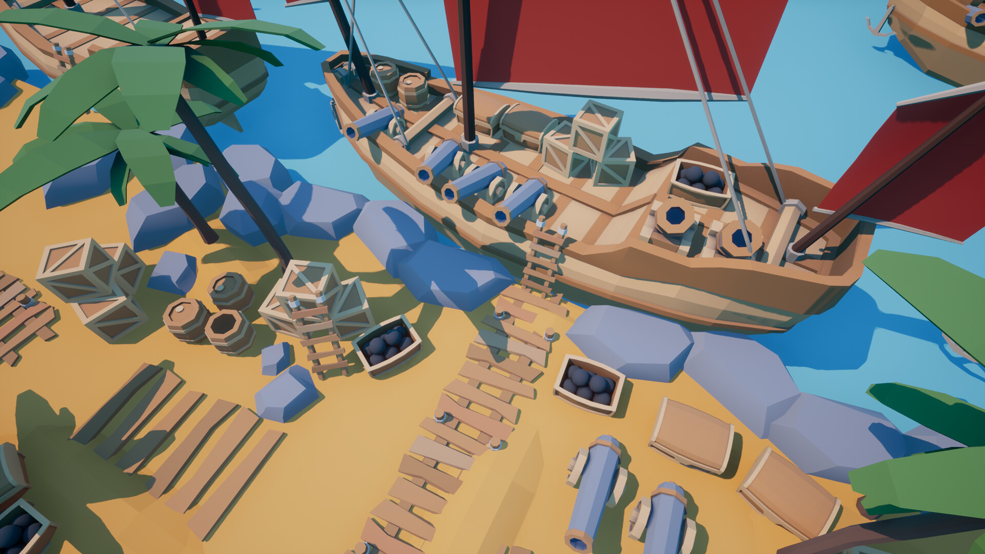 Mantis Games - Low Poly Ships Asset Pack