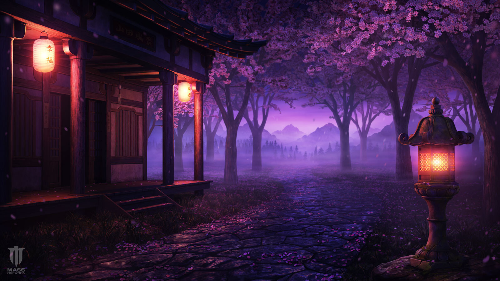 ArtStation - Sakura landscape