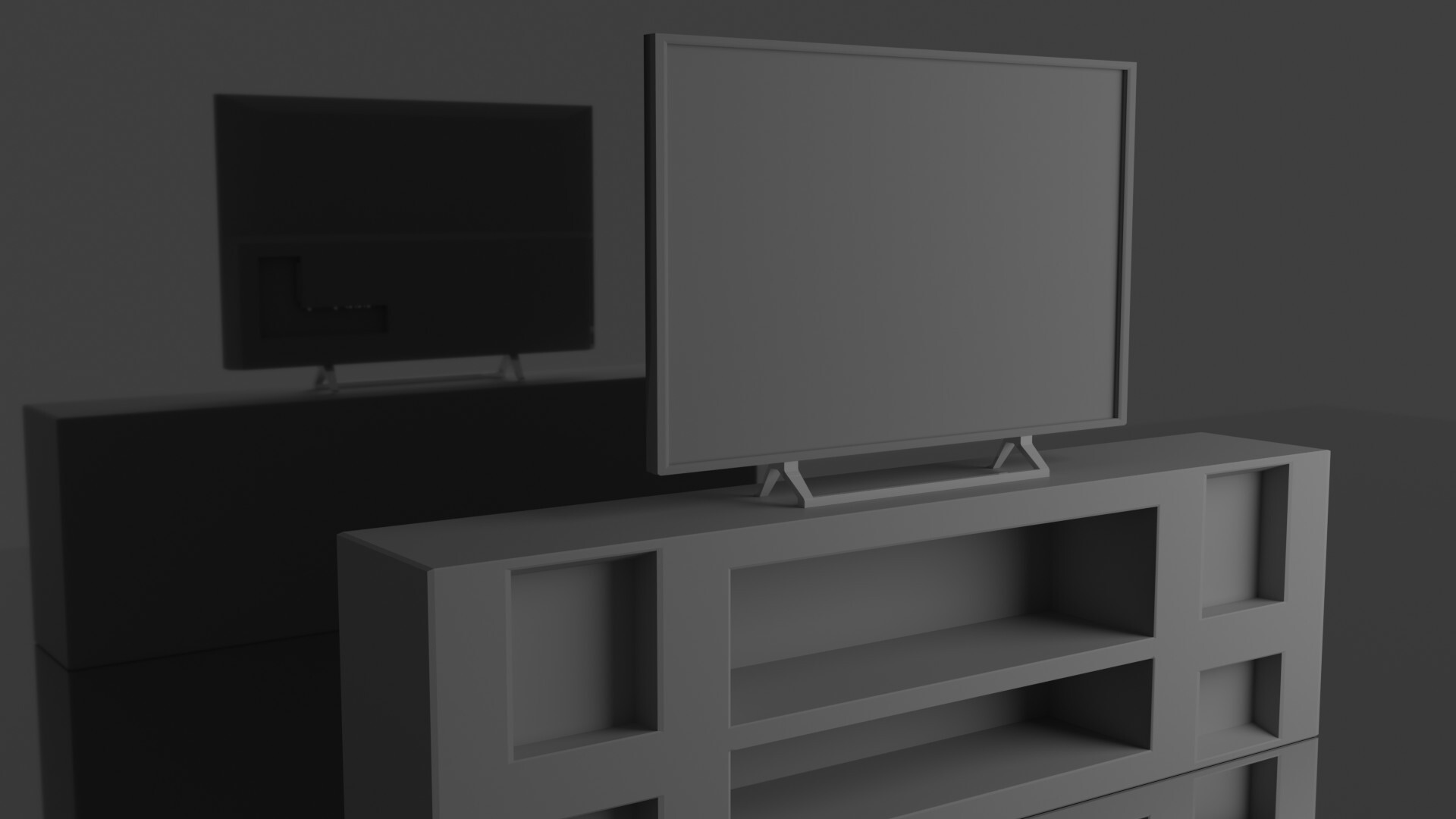 ArtStation - TV & Stand - Low Poly (Images) 2021