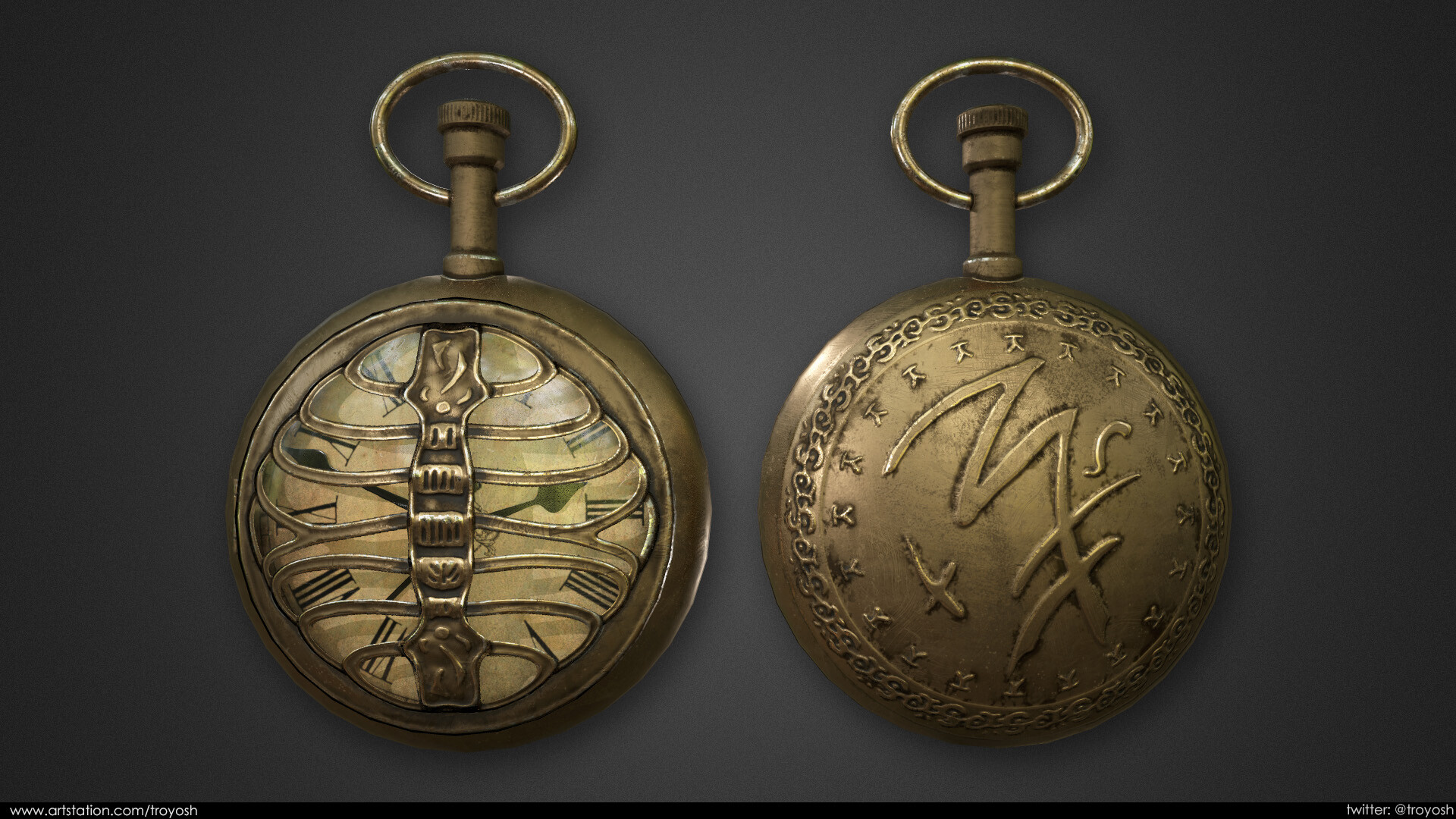 ArtStation - Antique pocket watch