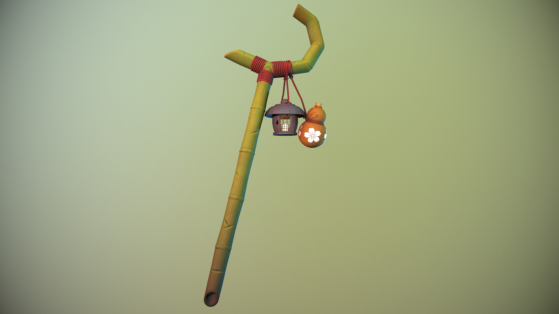 ArtStation - Stylized Monk Bamboo Staff