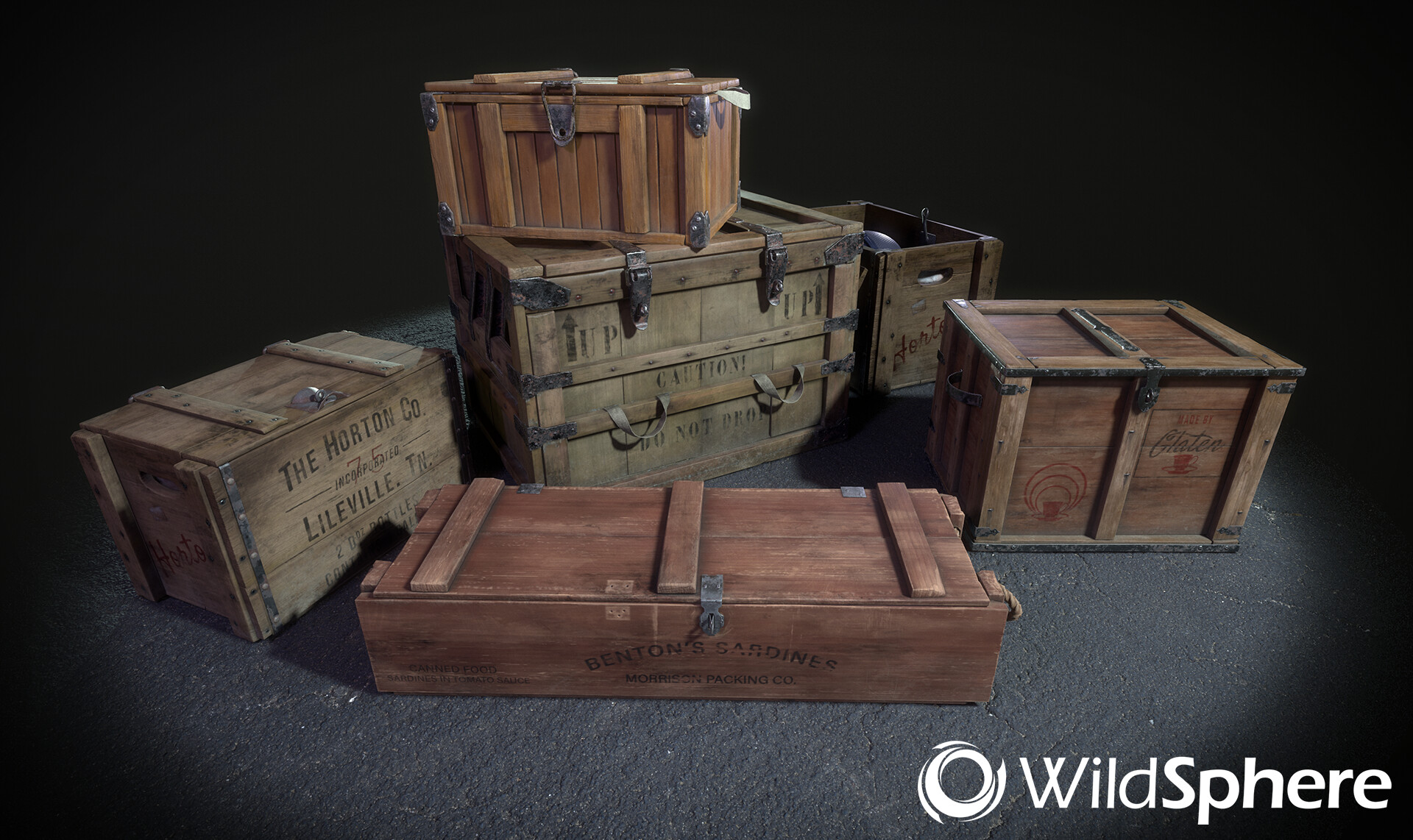 ArtStation - Wooden crates.