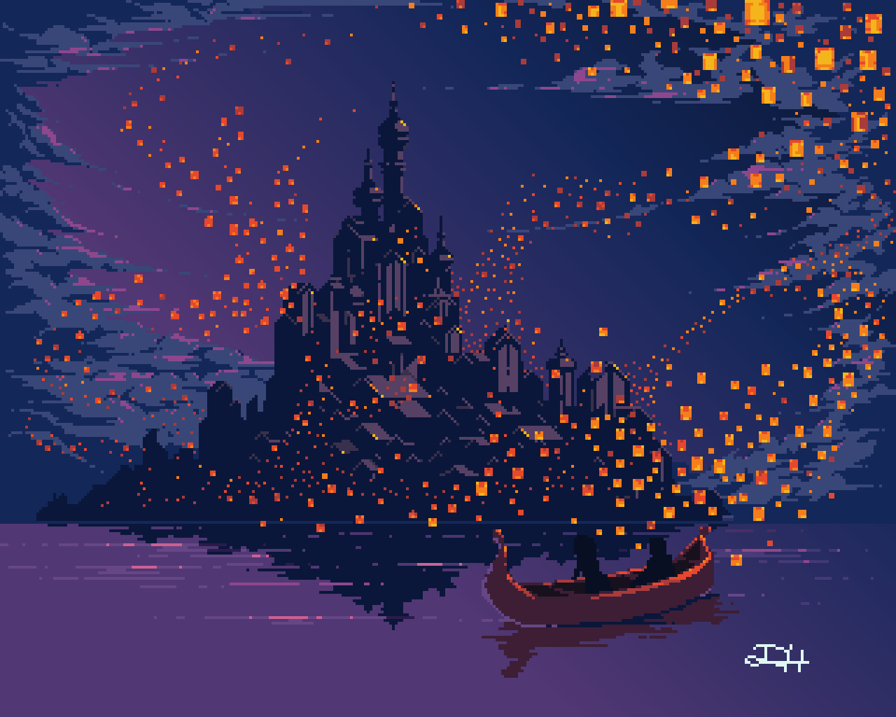 Tangled Wallpapers Boat Scene