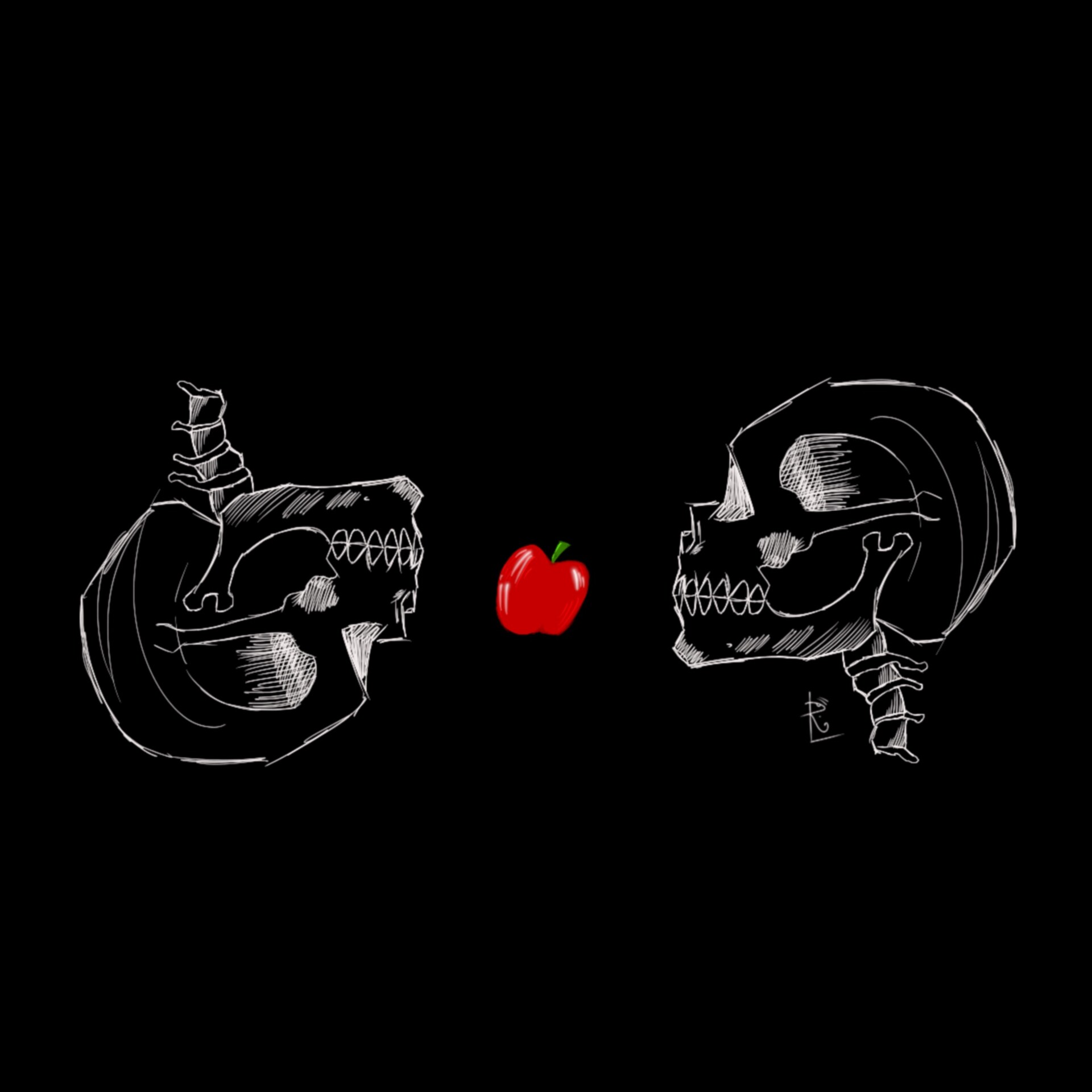 ArtStation - Skulls and Apple