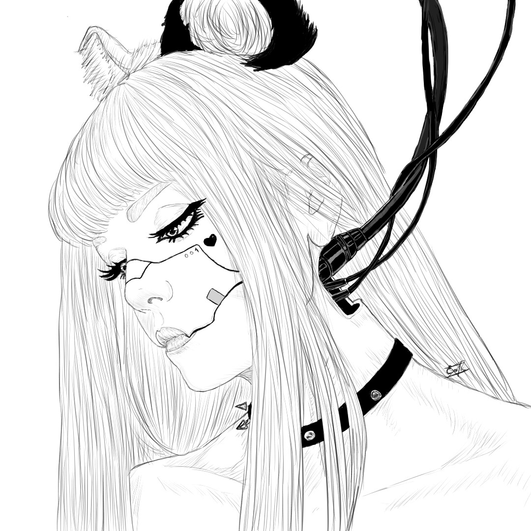 ArtStation - Cyberpunk Catgirl