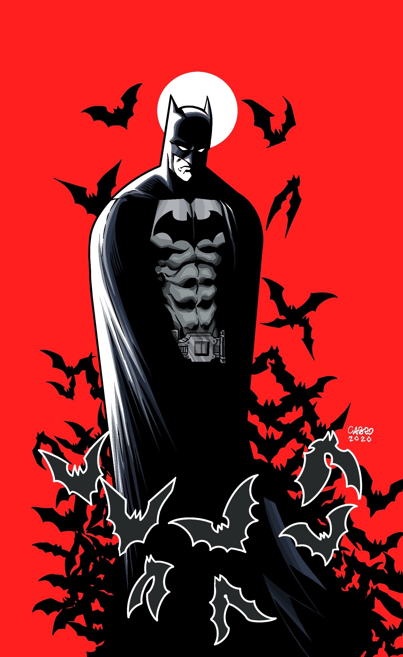 ArtStation - Batman red sky