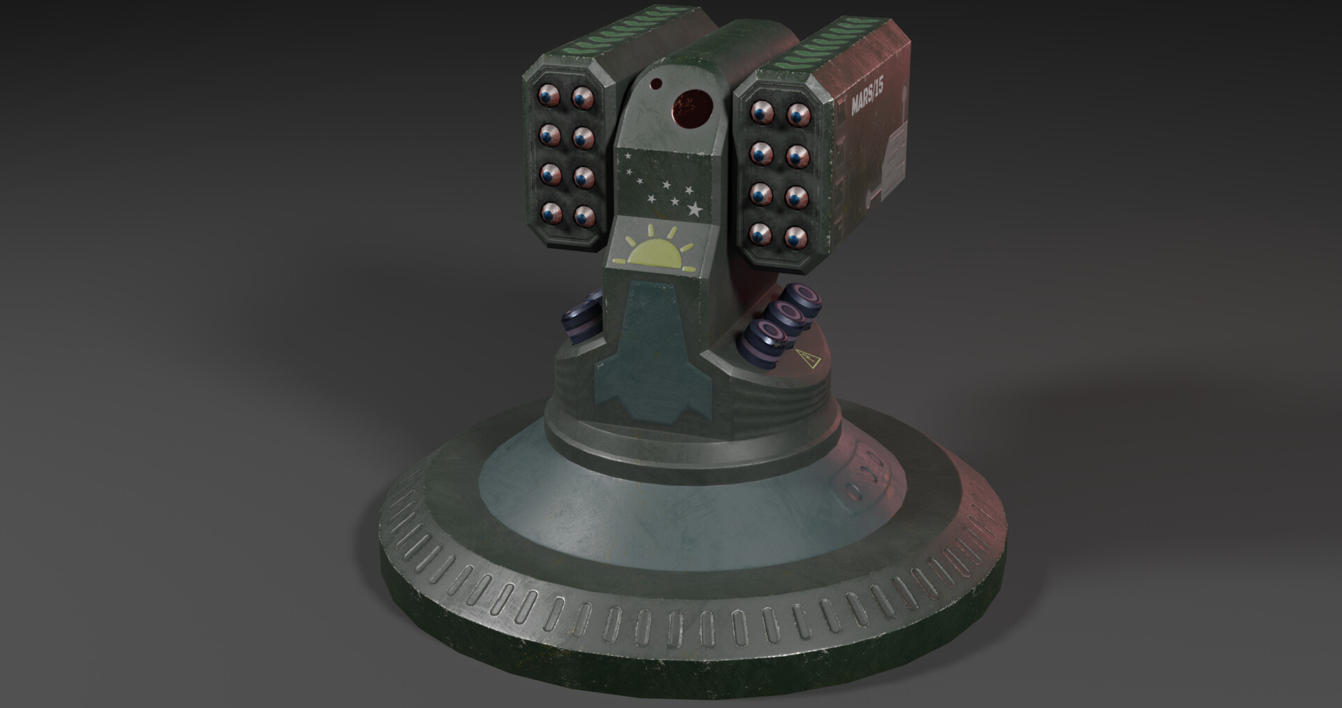 ArtStation - Sci-fi low-poly turret.