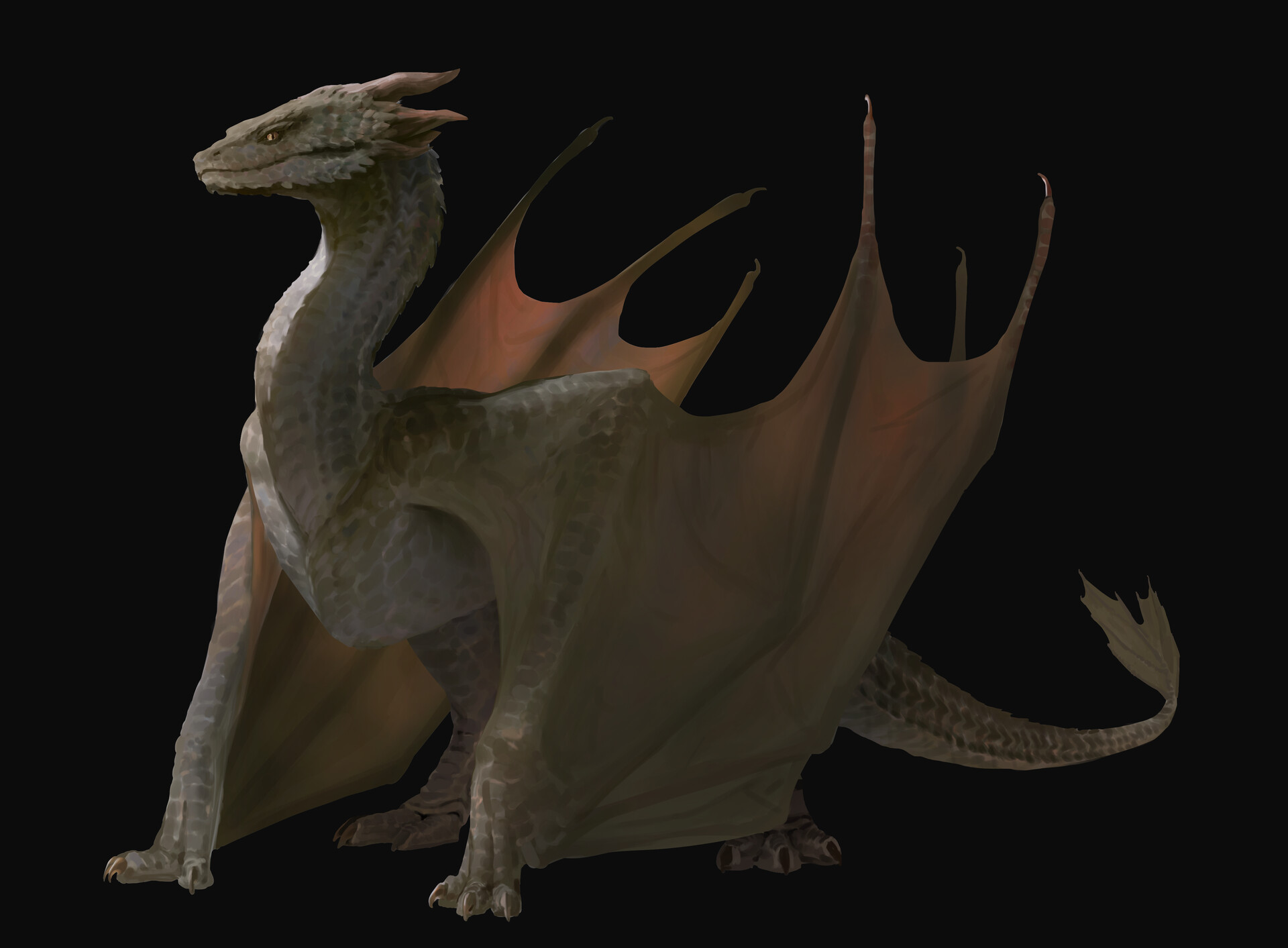 ArtStation - dragon Scatha (Commission Picture)