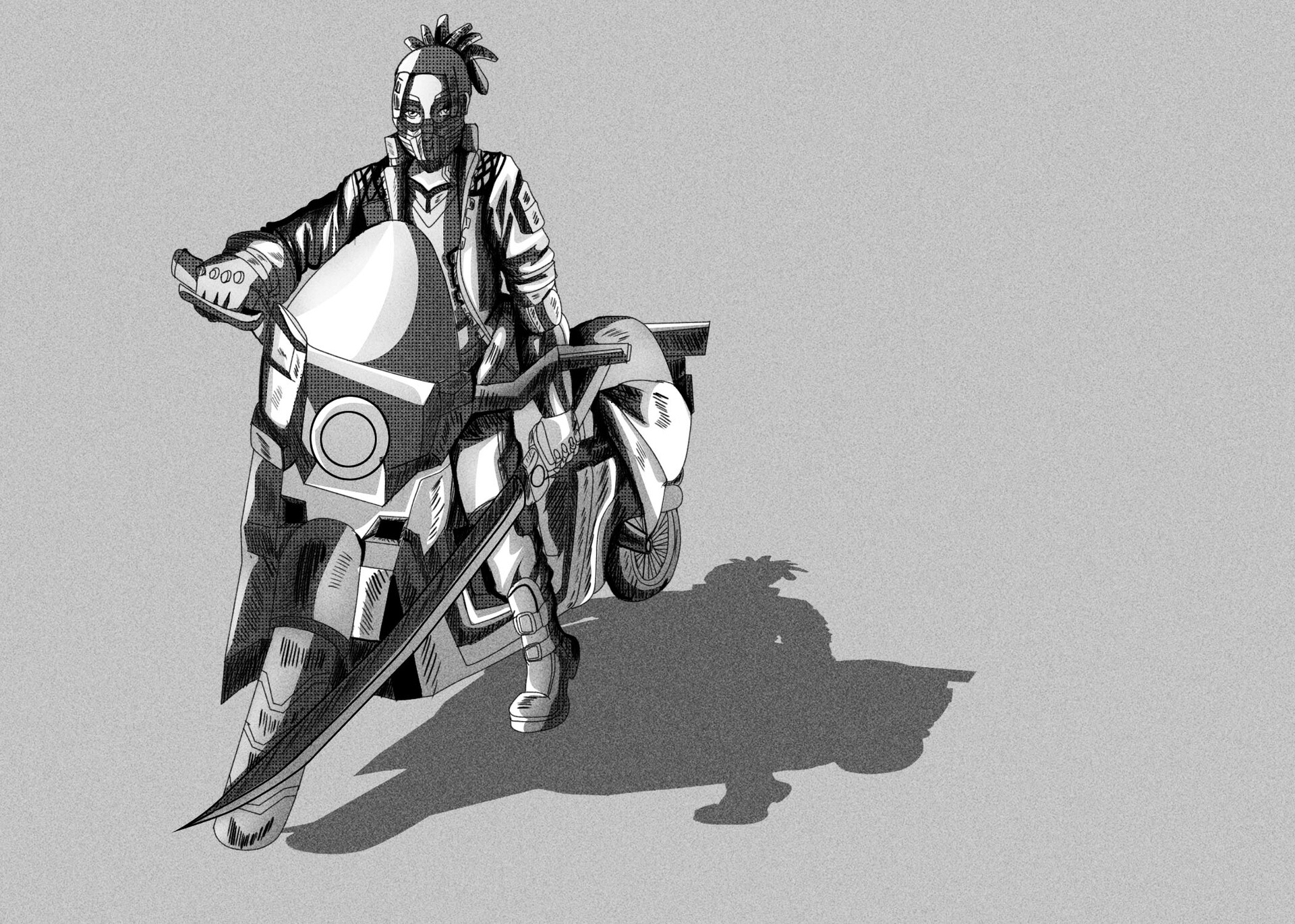 ArtStation - Cyberpunk manga swordsmen