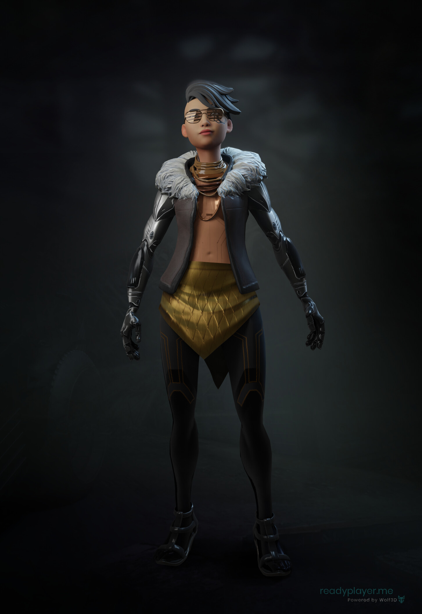 ArtStation - Cyberpunk themed full-body female character