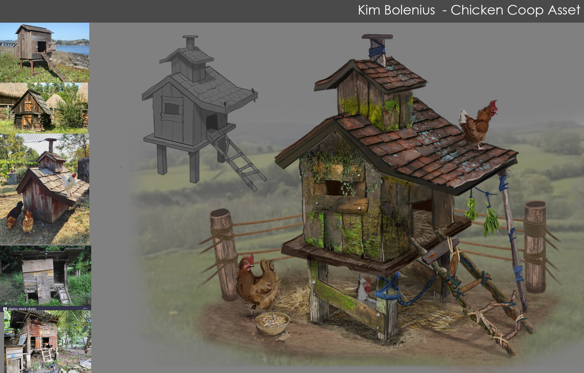 ArtStation - Chicken Coop Asset Concept