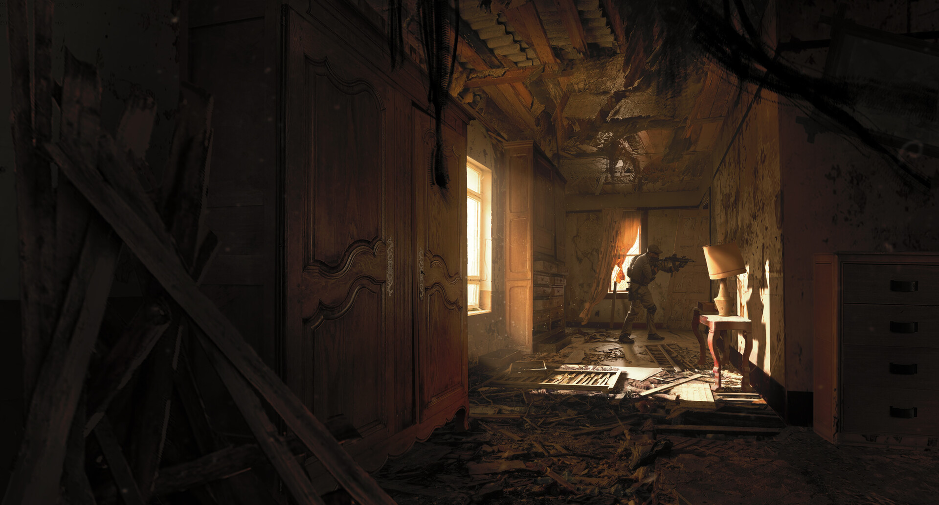 ArtStation - Abandoned Cabin Interior - Hallway (1/5)