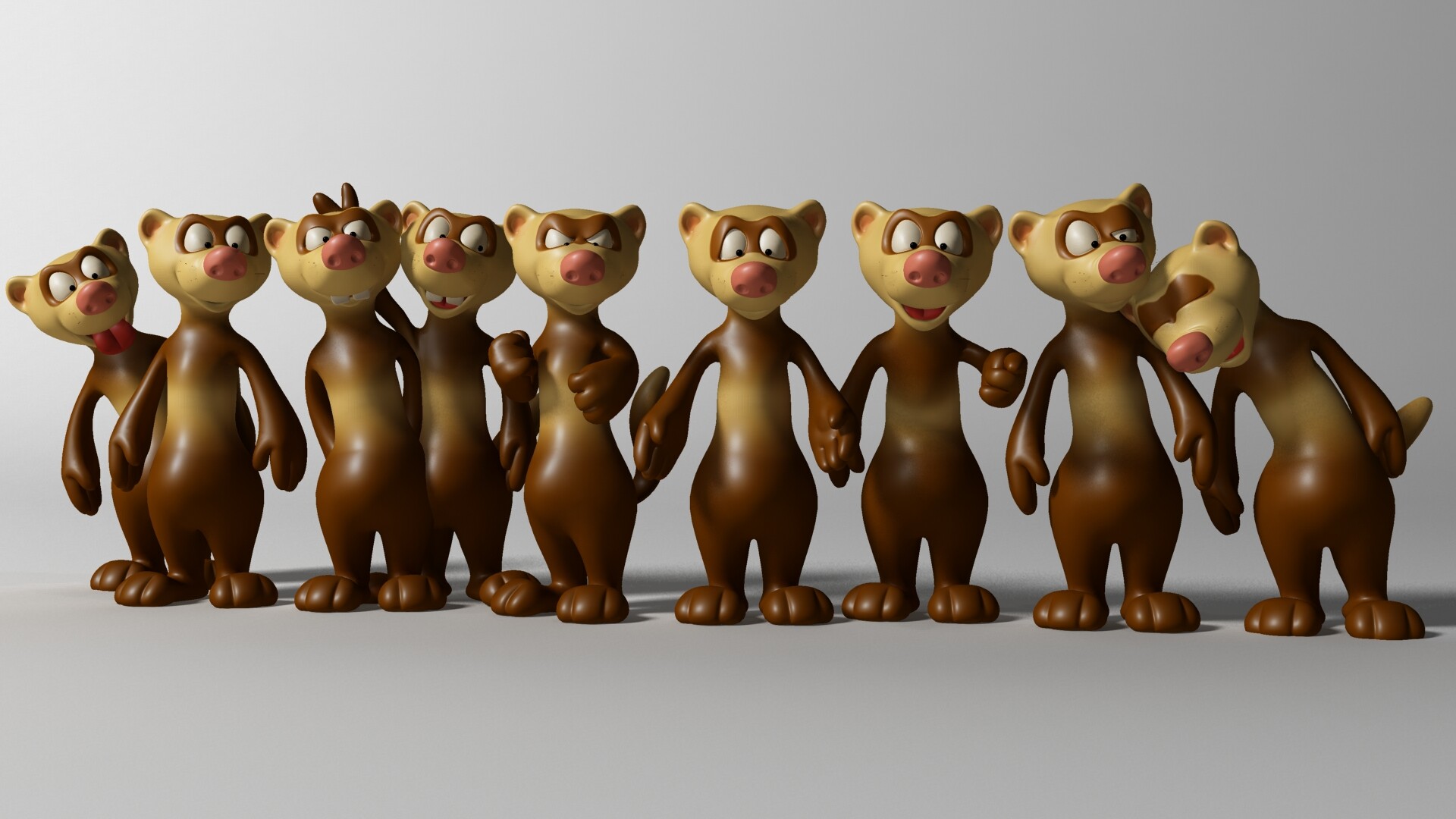 3D Sud - Cartoon Ferret 3D model