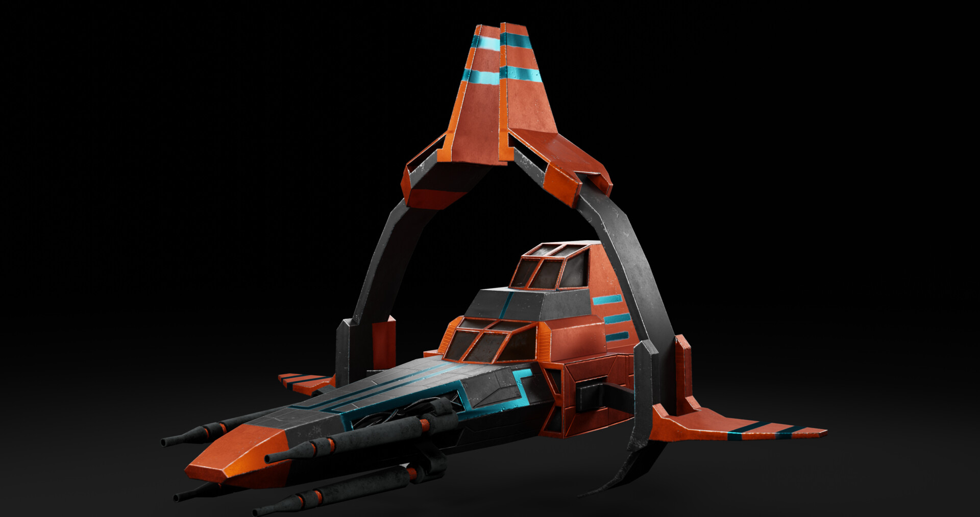 Alkis Tag. - Low poly pbr Spaceship