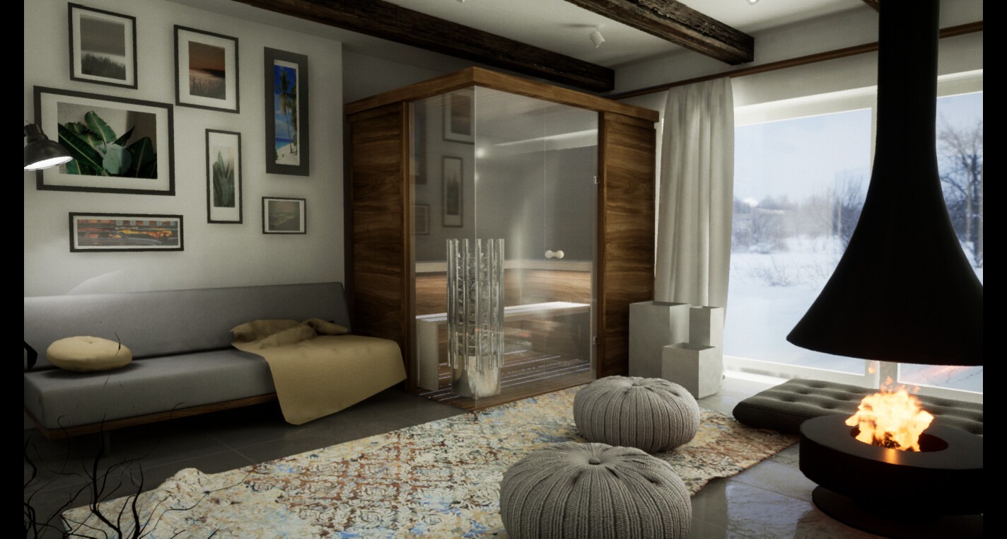 ArtStation - SN sauna room ArchViz UnrealEngine