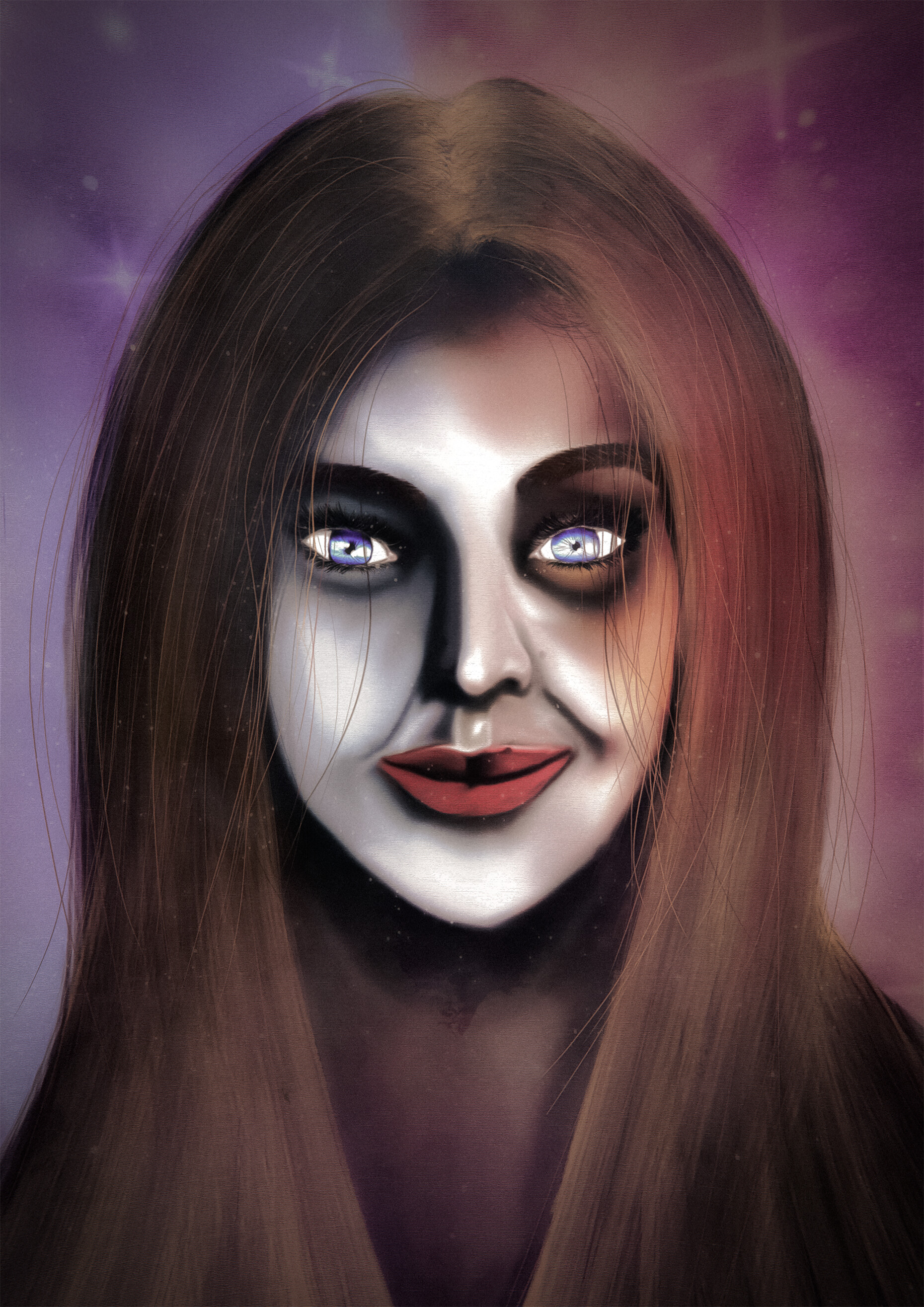 Girl Vampire Face Painting