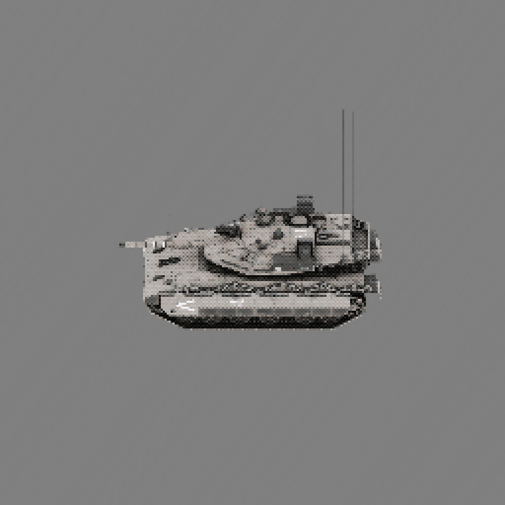ArtStation - 3D tank to Pixelart