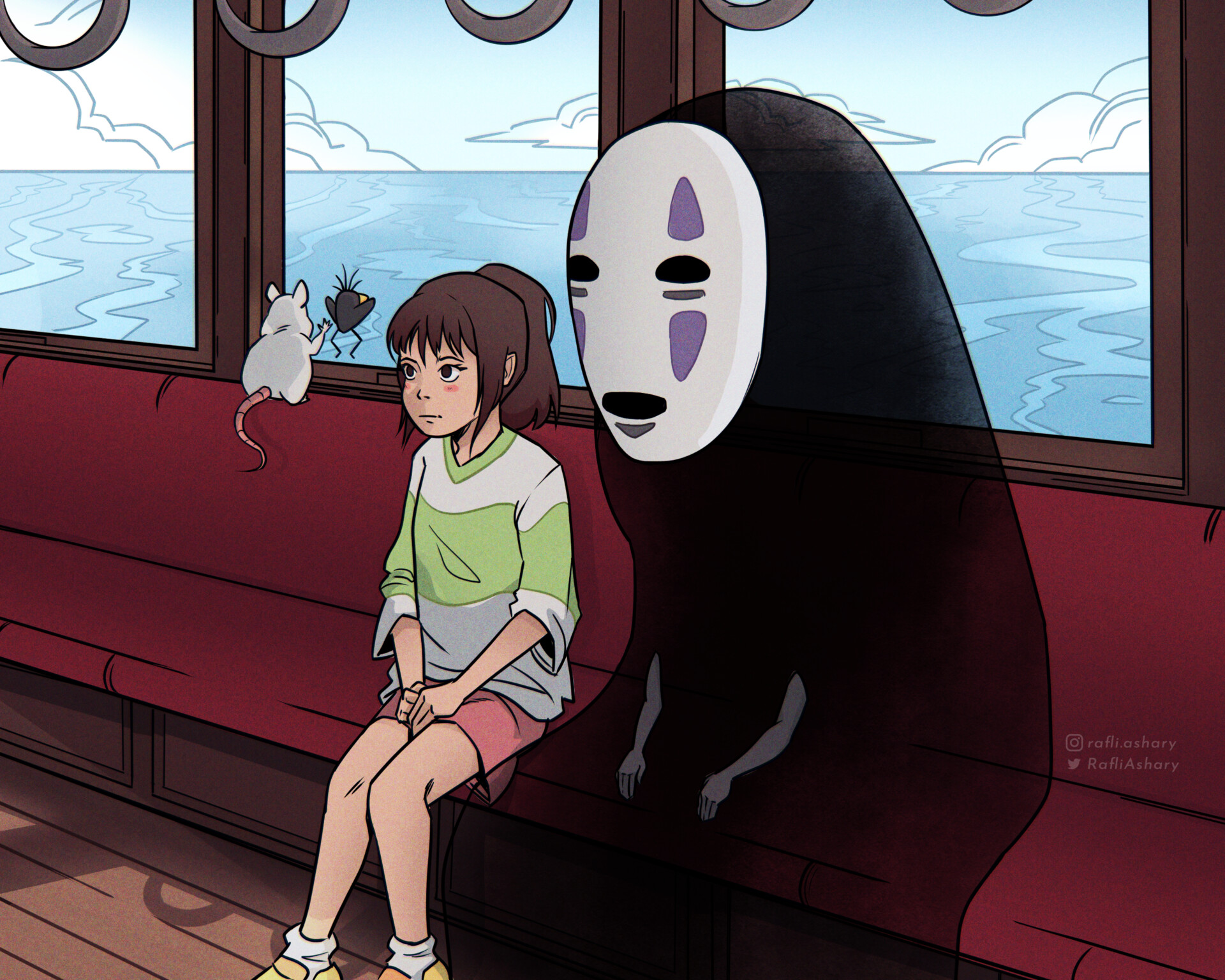 ArtStation - SPIRITED AWAY - Train Scene