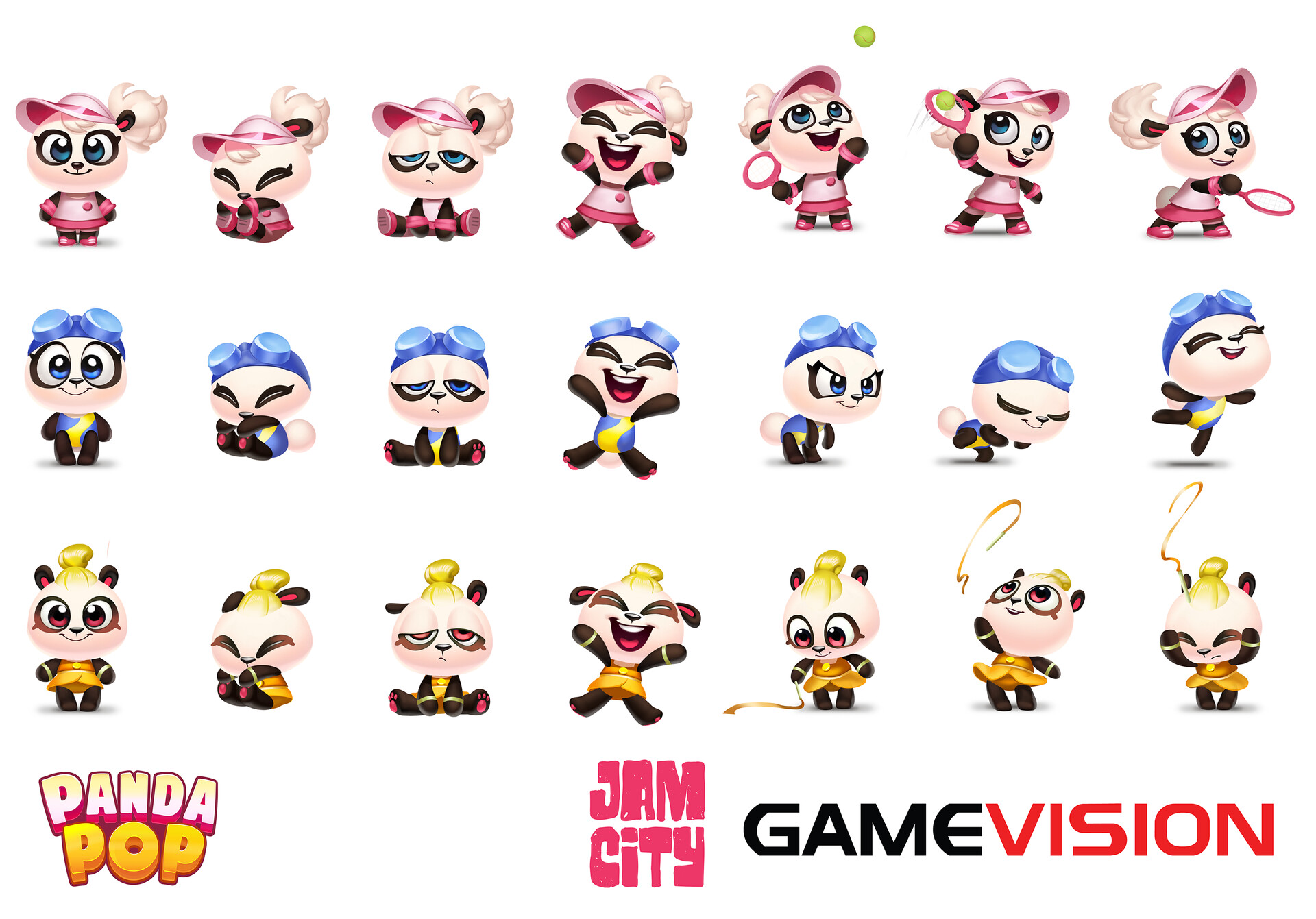 GameVision Studios - Bubble Shooter: Panda Pop! - Character Design