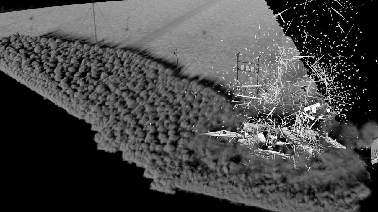 Edmond Boulet-Gilly - RBD - Operation Teapot Apple-2 Recreated in Houdini