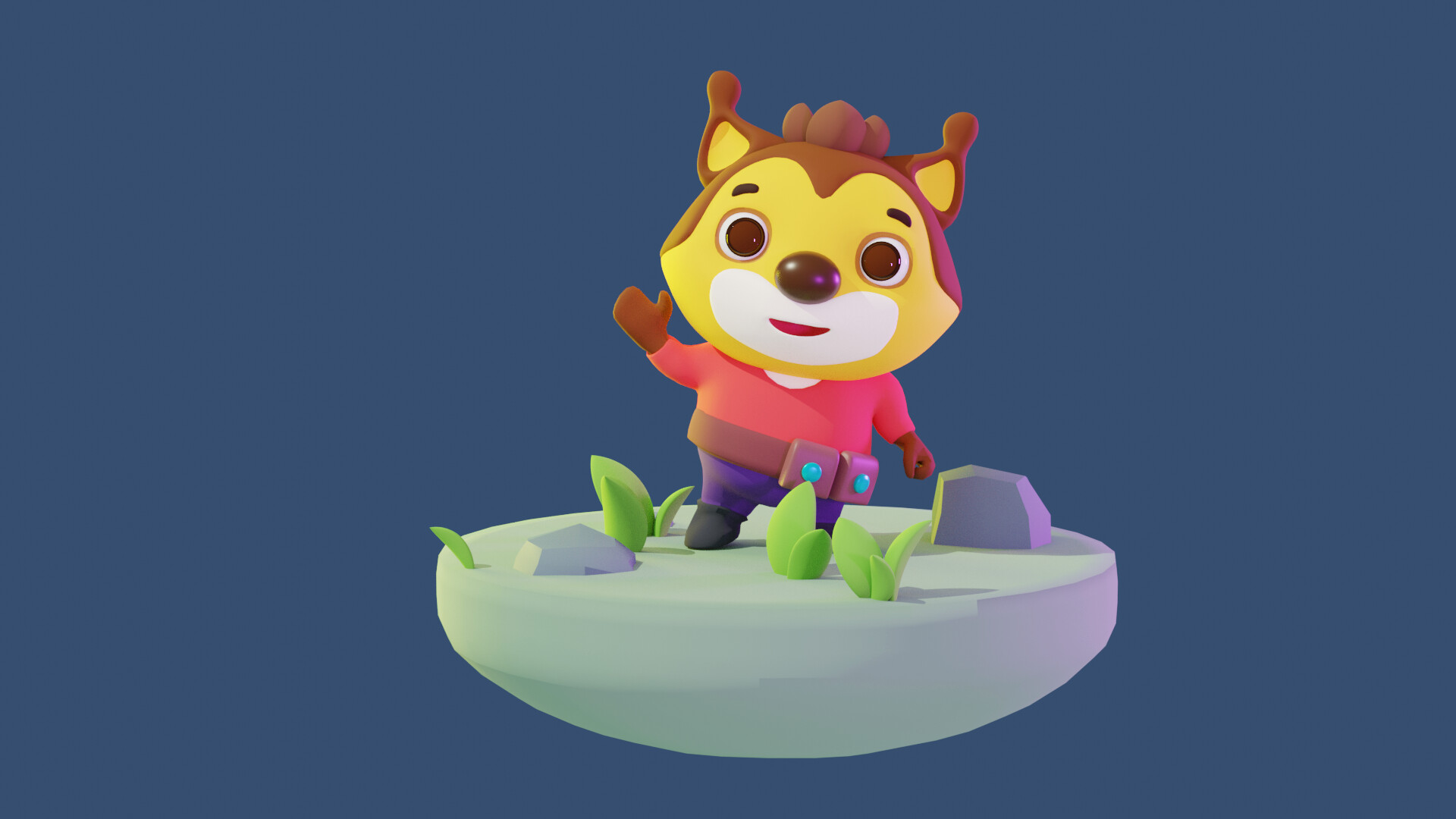 ArtStation - Racoon Hero. Amaya soft main character.