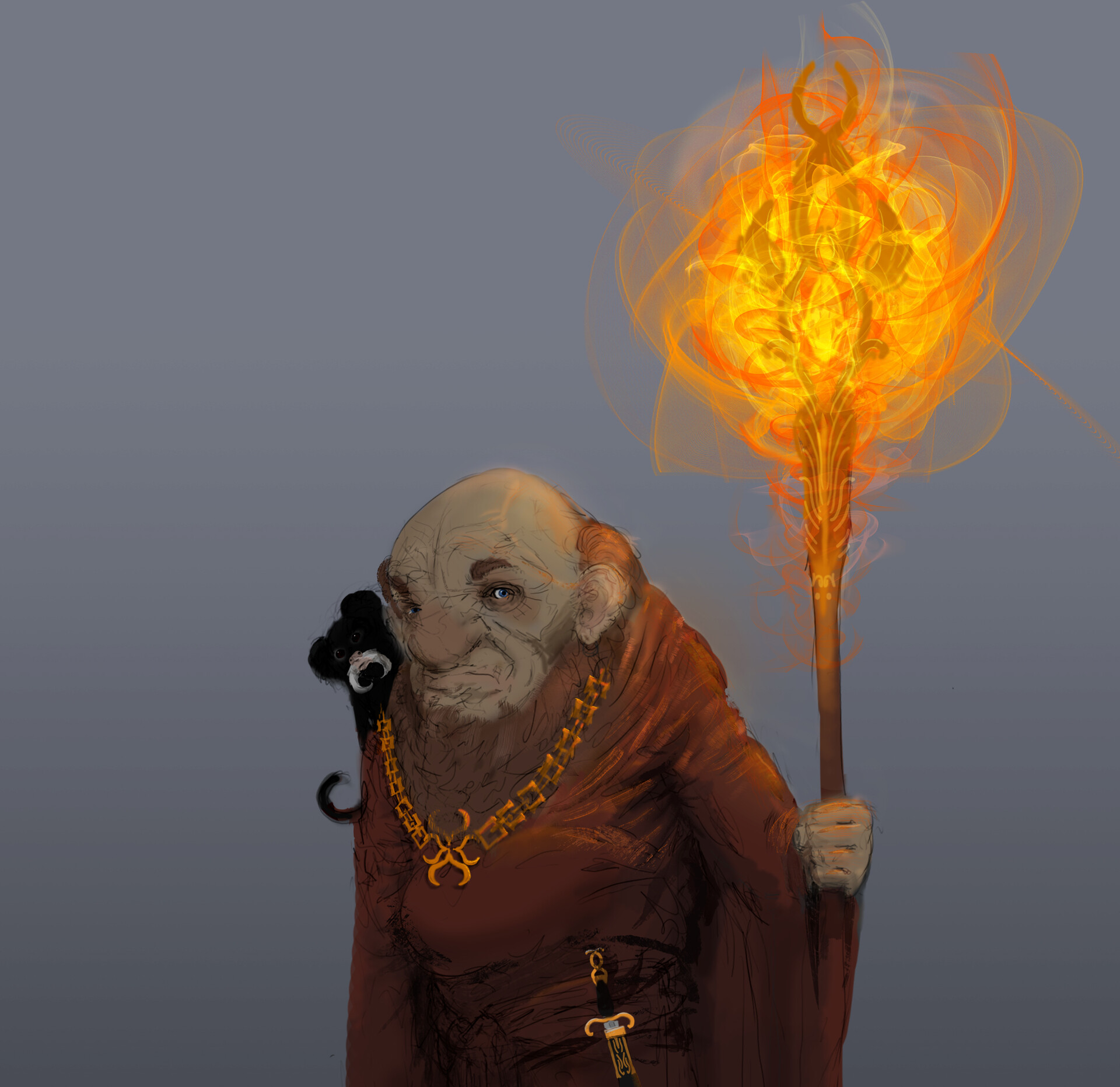 ArtStation - Gnome Pyromancer WIP