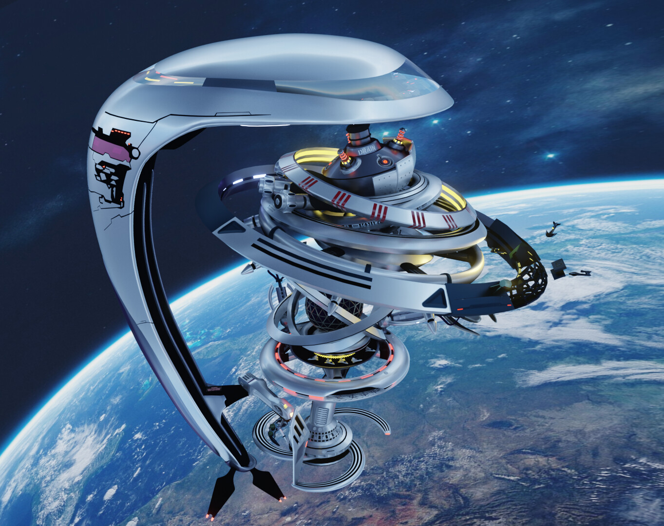 ArtStation - mid-poly spaceship