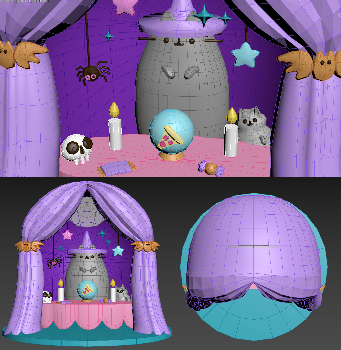 ArtStation - Pusheen 3D scene WIP