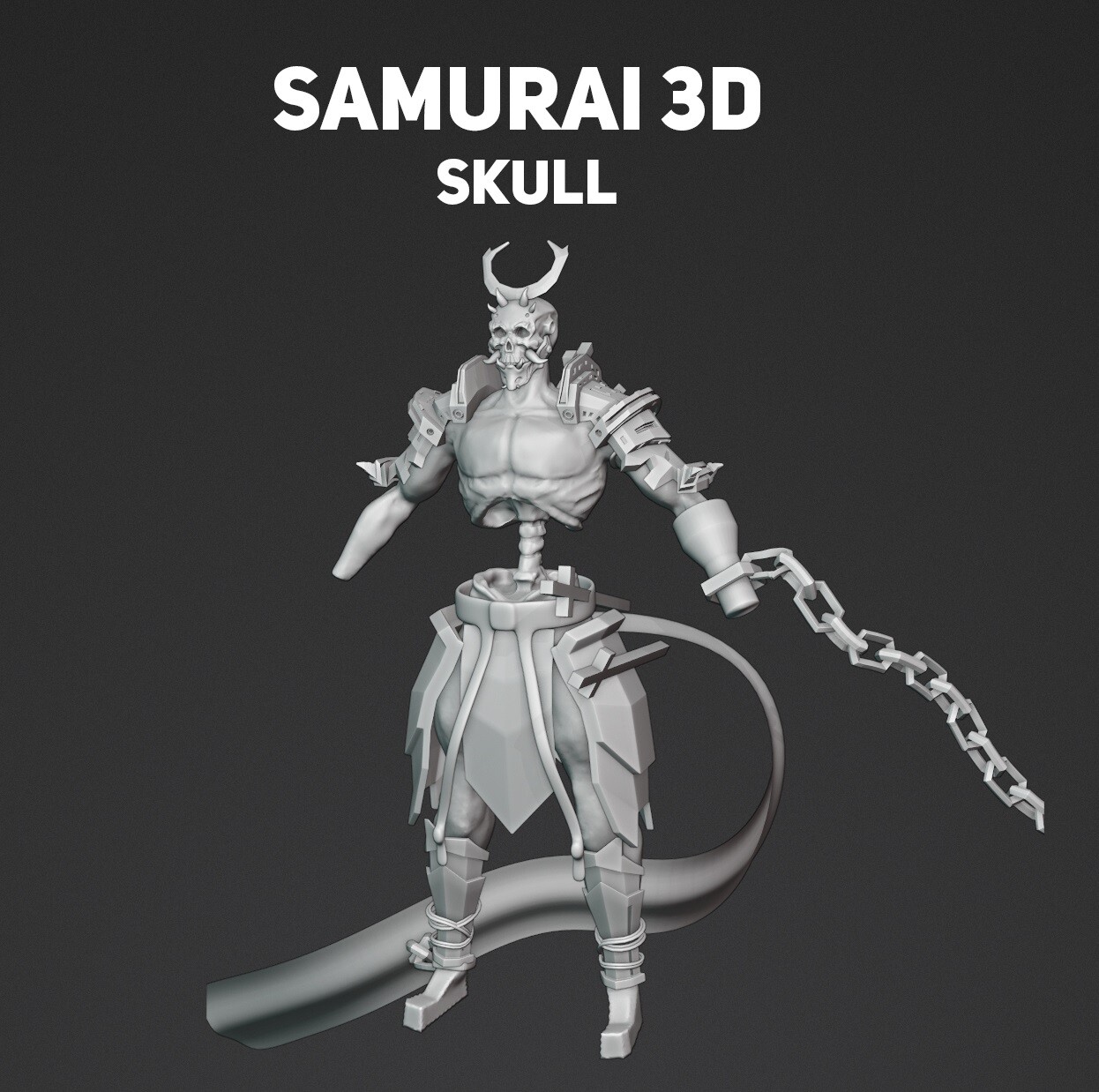 ArtStation - Samurai Skull Sculpting