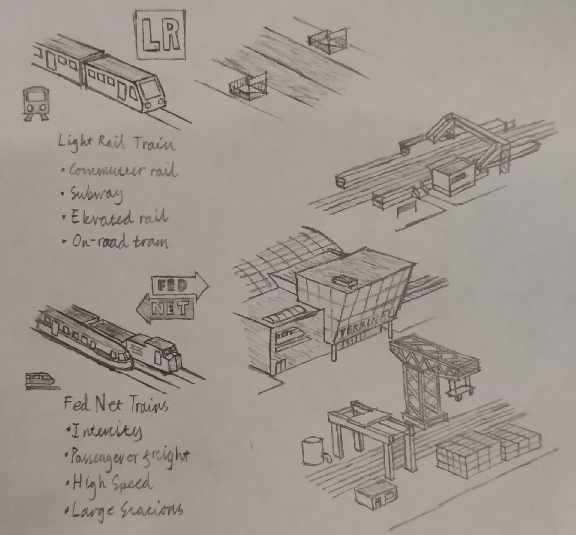 ArtStation - Eclectic railway station and procedurally generated power ...