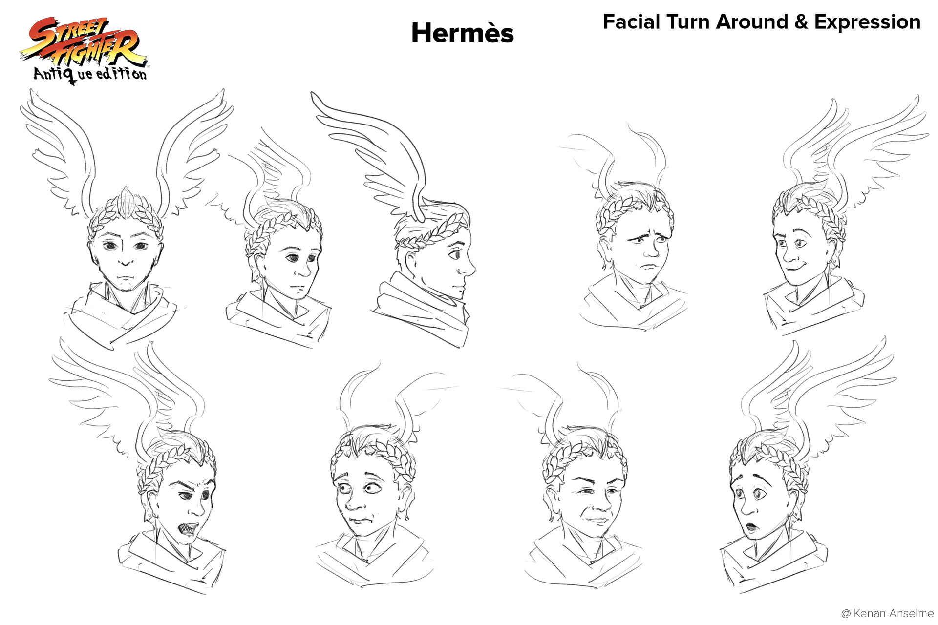 hermes drawing face