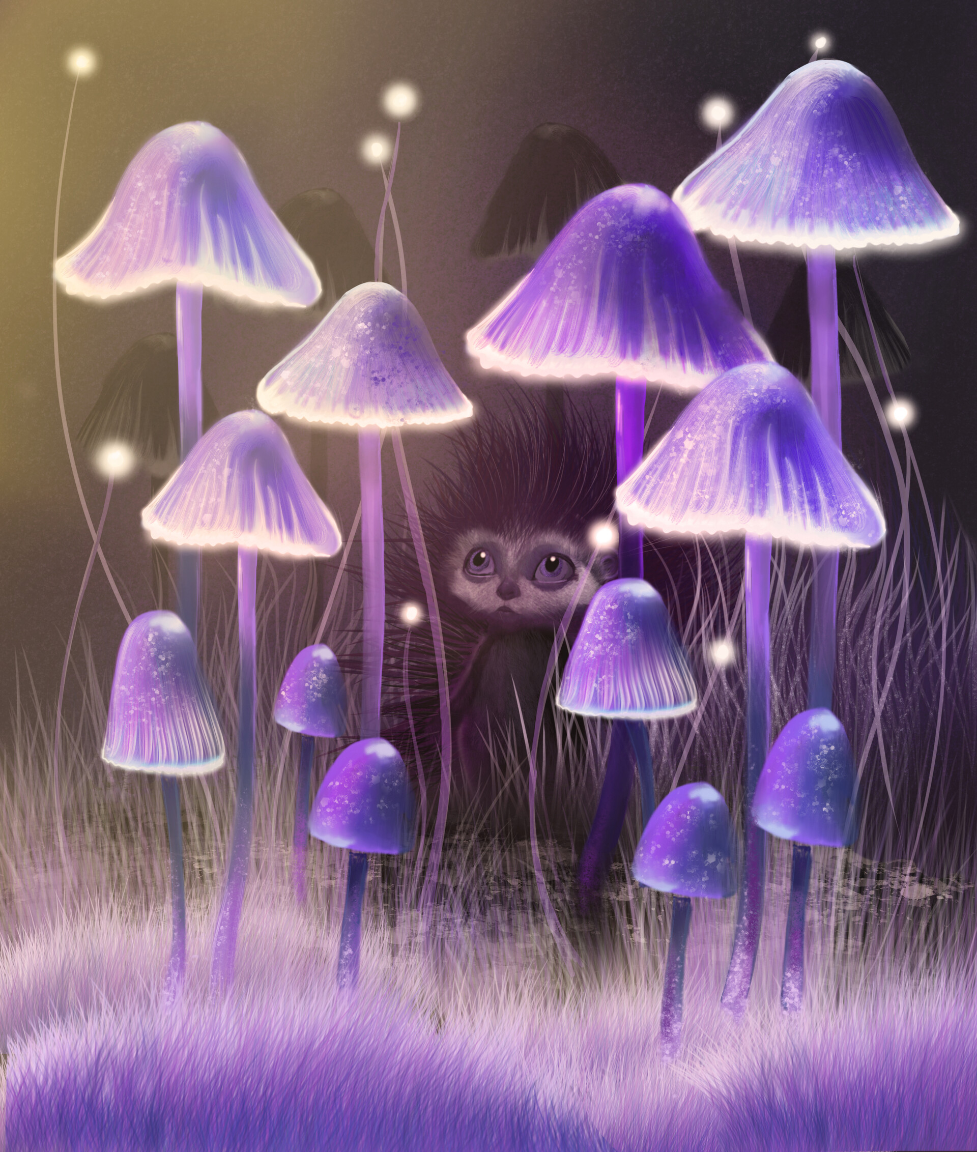 ArtStation - Magic neon mushrooms