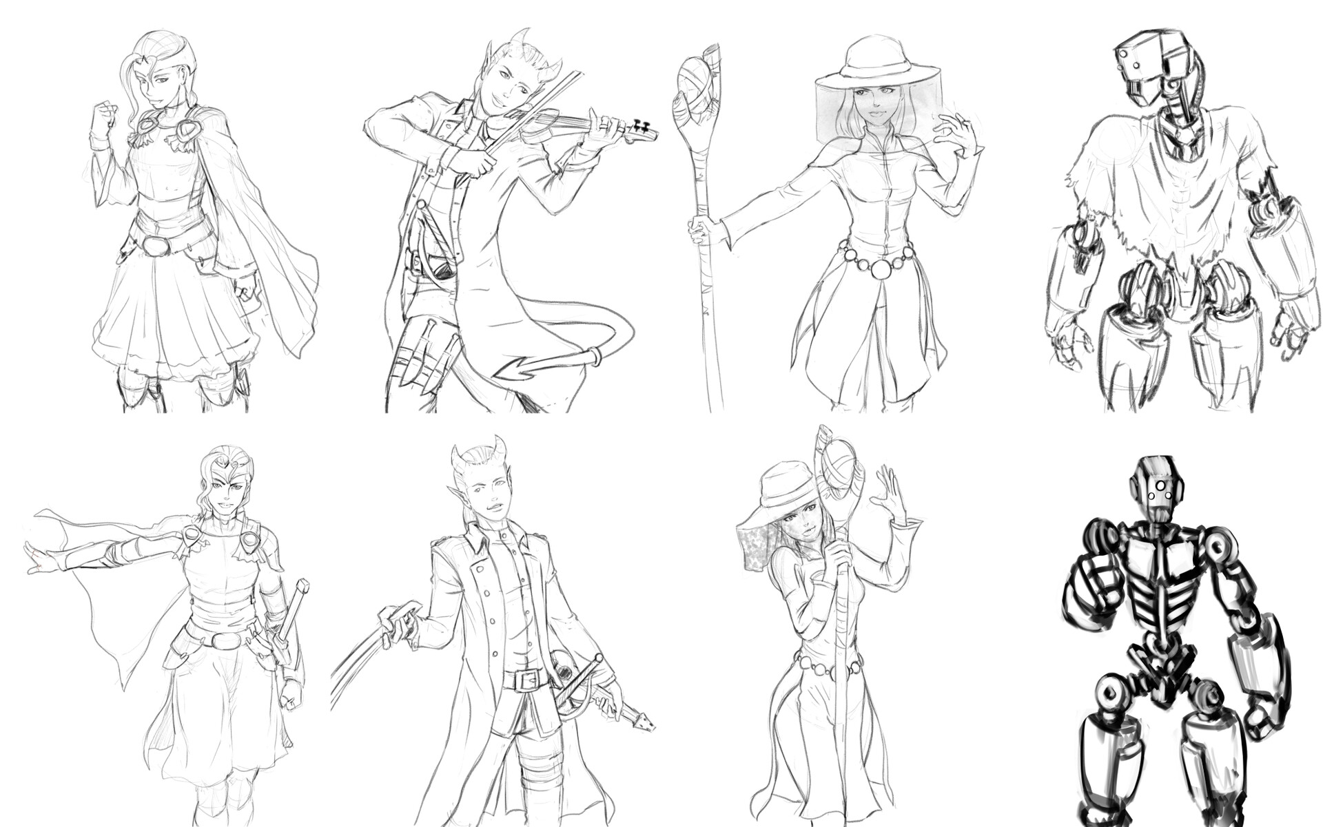 ArtStation - D&D character sketches pt2