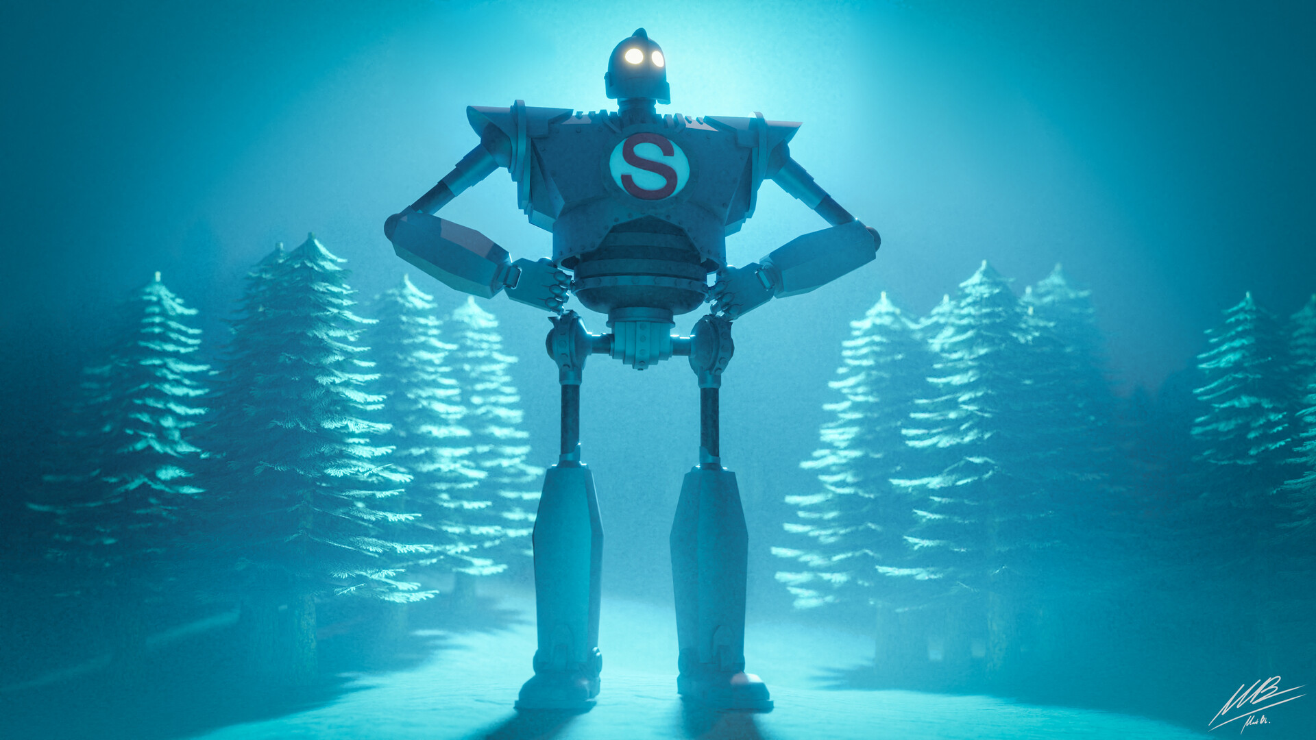 ArtStation - Iron Giant fan art