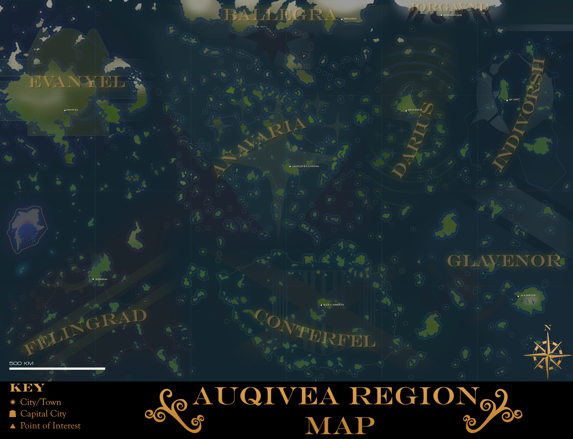 ArtStation - Copperwing the TTRPG Region Map