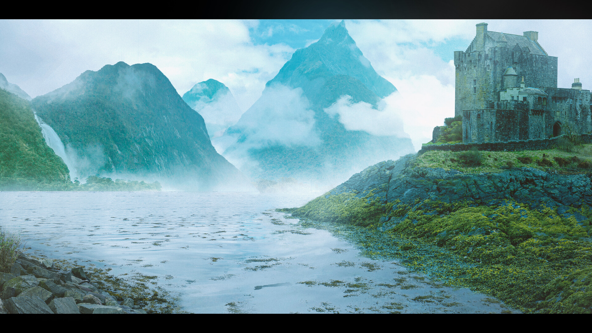 ArtStation - Castle in Mountains Matte Painting | Personal Project