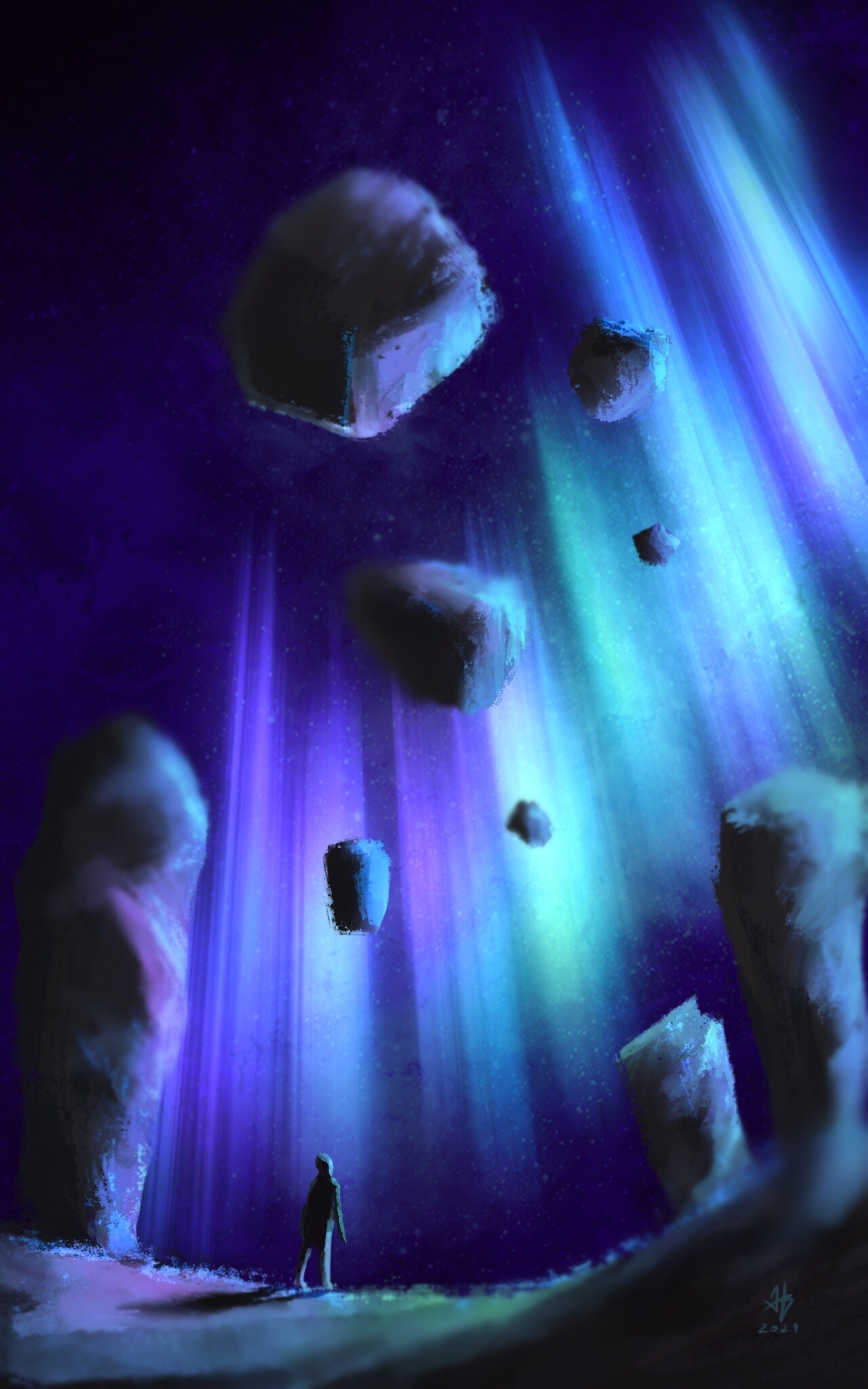 ArtStation - Floating rocks