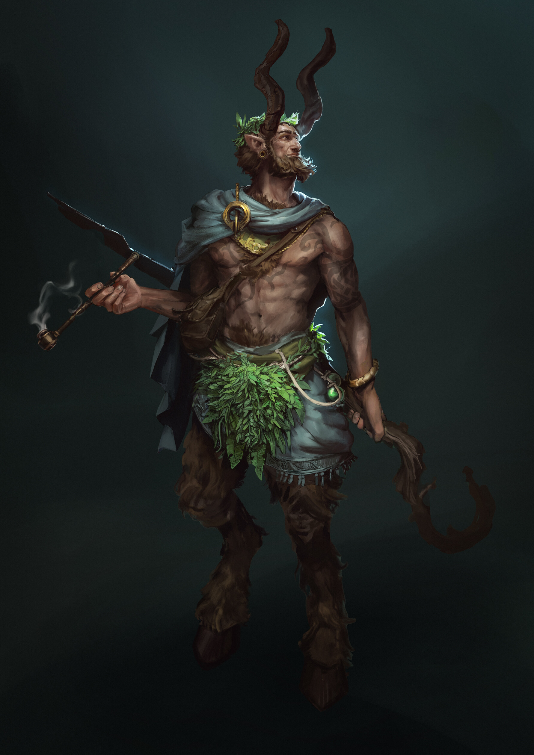 Satyr by Elie Gomez : r/ImaginaryMythology