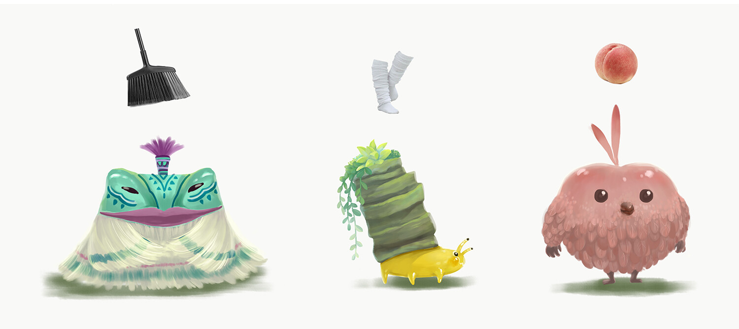 ArtStation - Creatures design from random objects