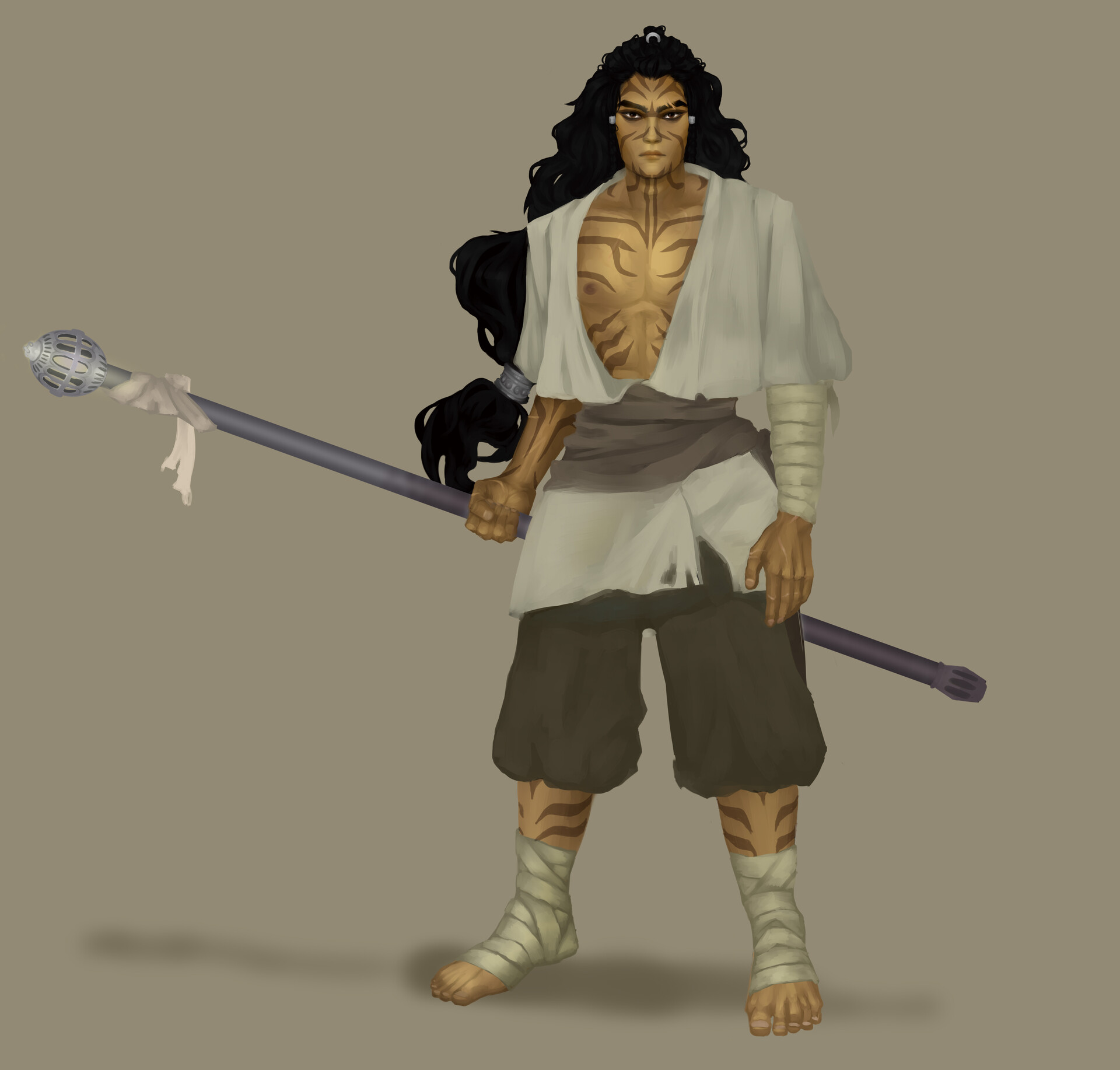 ArtStation - Dnd Monk Character Comission.