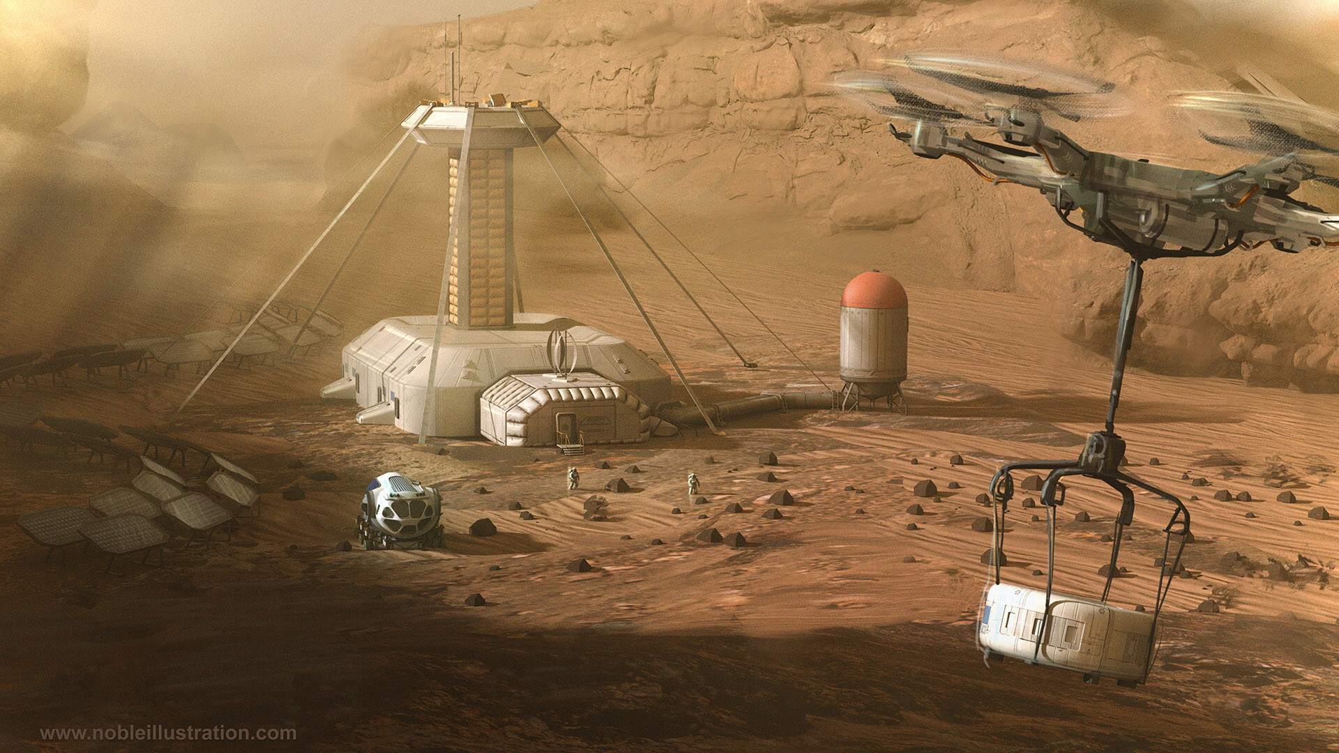 ArtStation - Mars delivery Drone